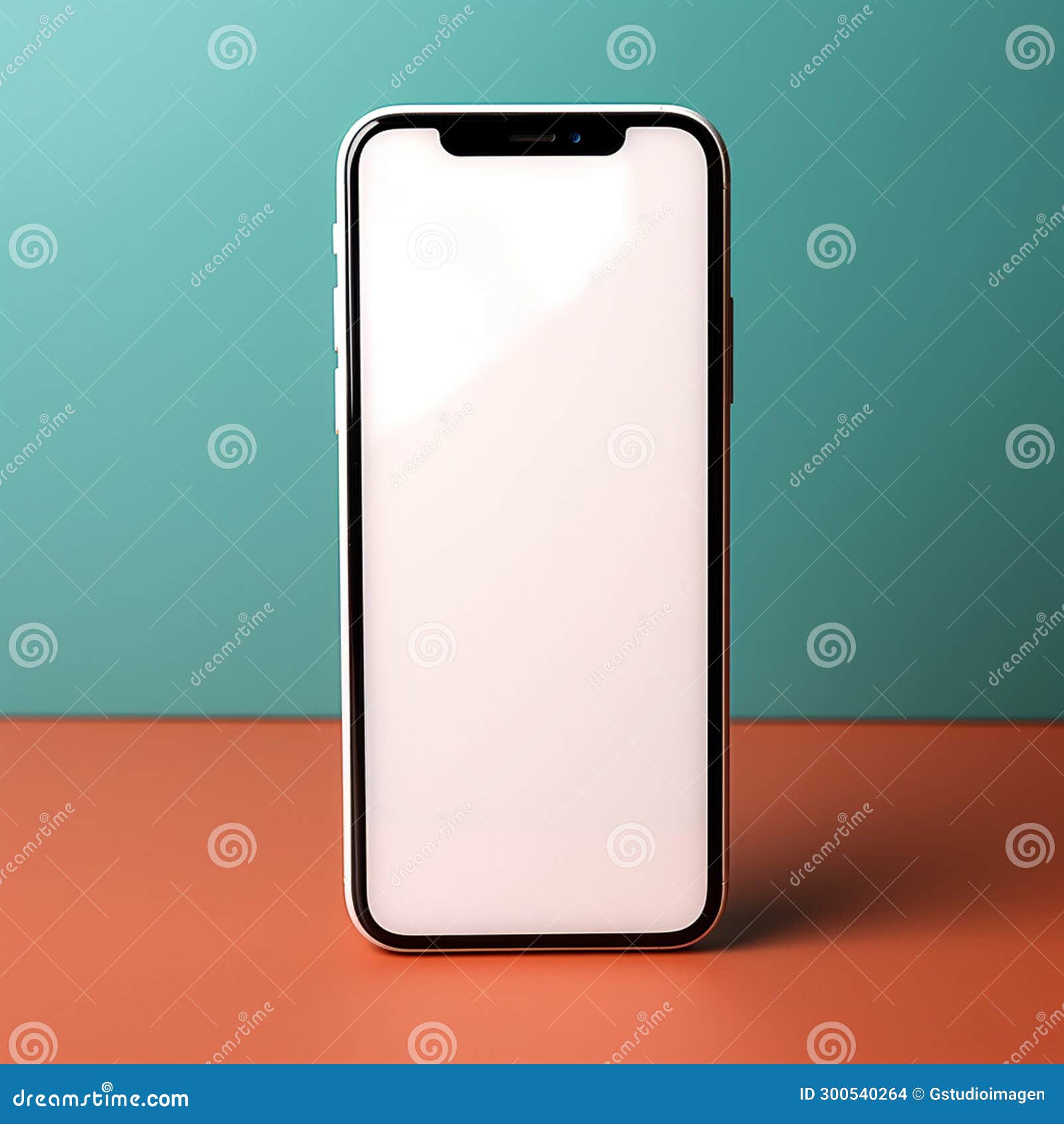 Modern Smart Phone on Clean Backdrop, Wireless Technology Generated by ...