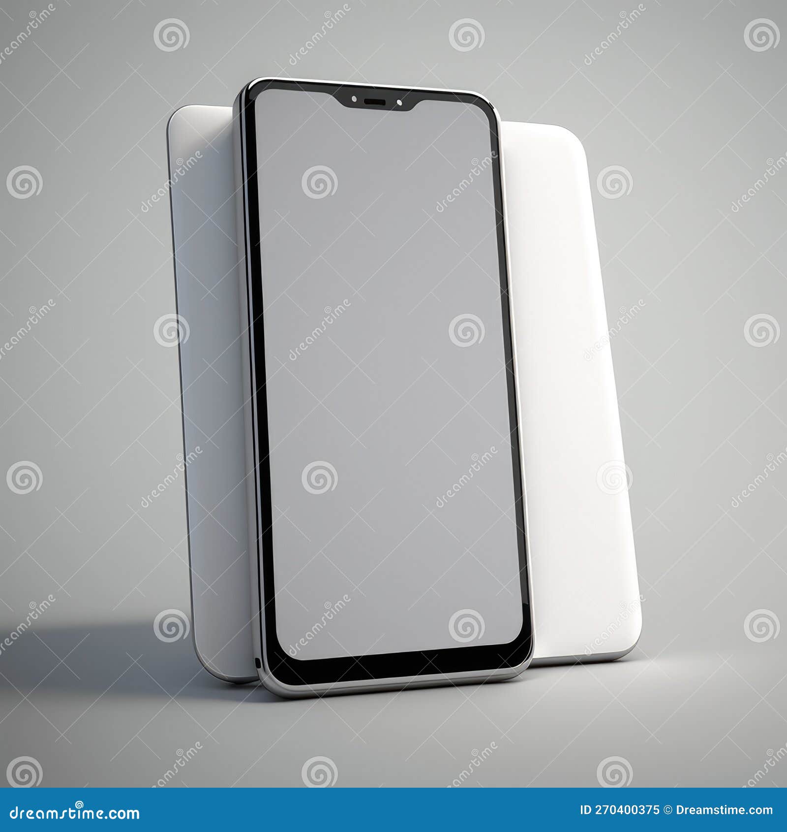 Modern Smart Phone Front View . Isolated Object Stock Illustration ...