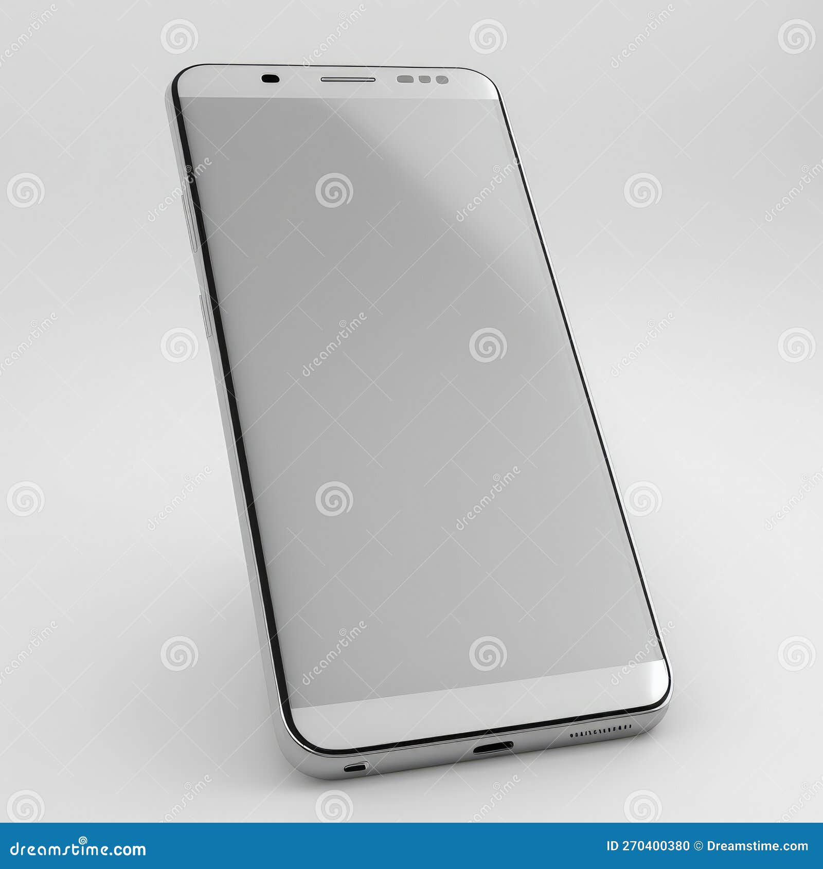 Modern Smart Phone Front View . Isolated Object Stock Illustration ...