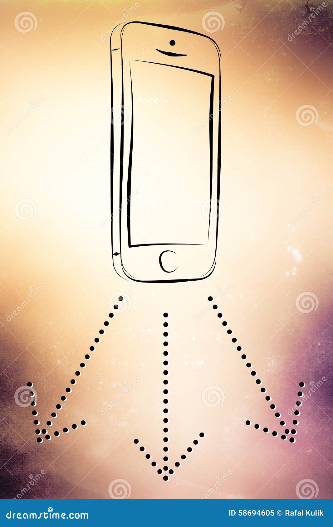 Modern Smart Phone Isolation Art Design Stock Illustration ...