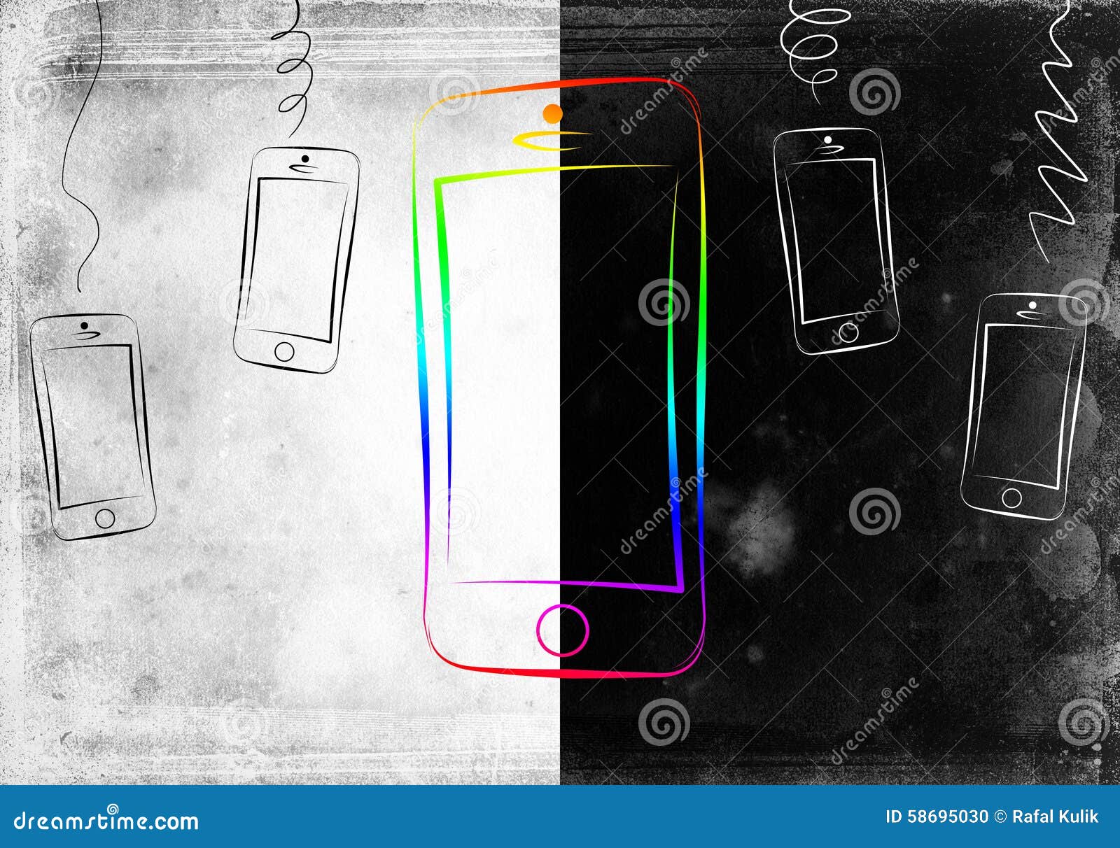 Modern Smart Phone Isolation Art Design Stock Illustration ...