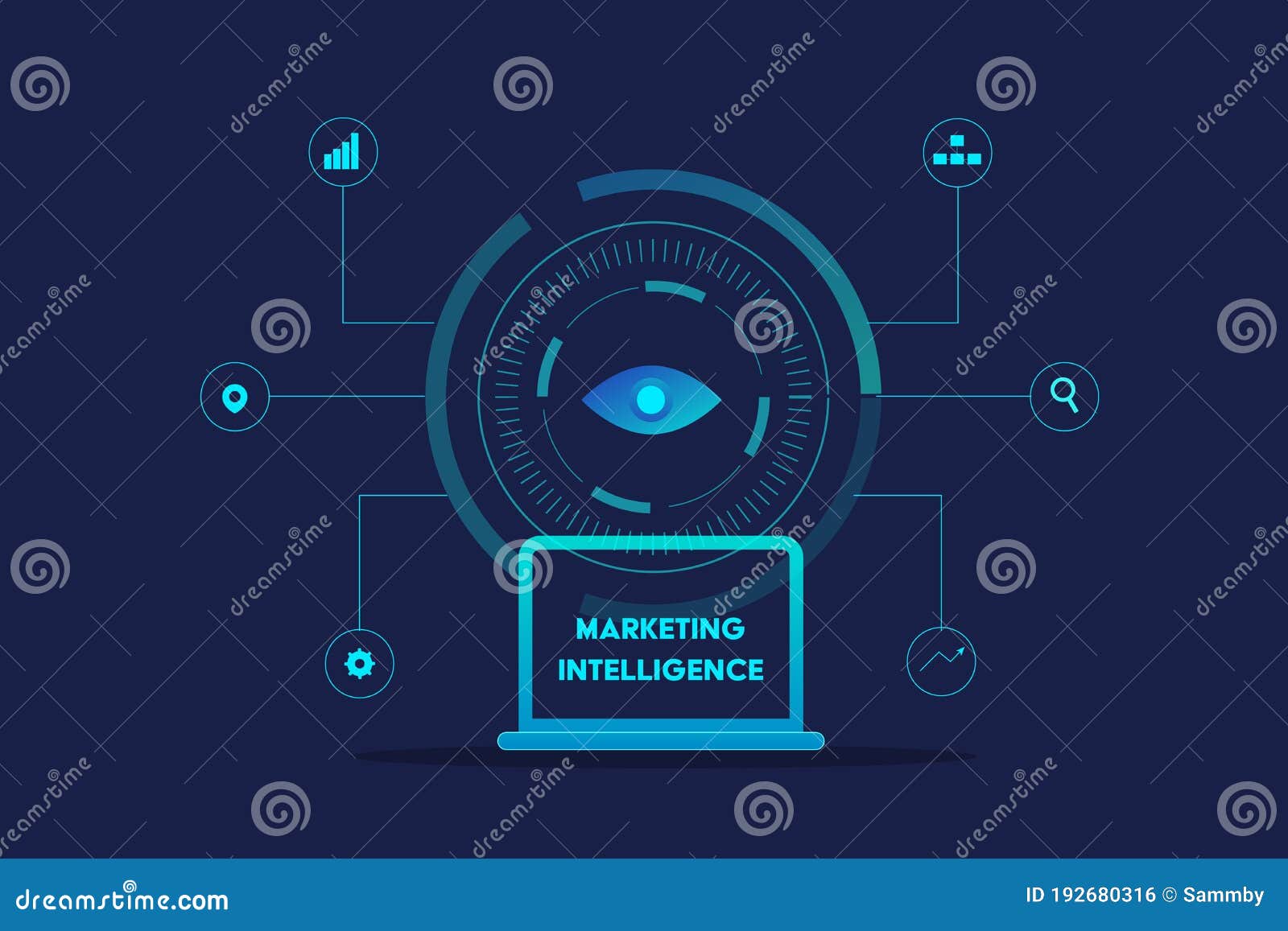 Marketing Intelligence Line Icons Collection. Analytics, Data, Insights ...