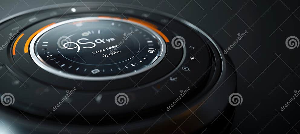 Modern Smart Thermostat Interface Displaying Energy Usage and ...