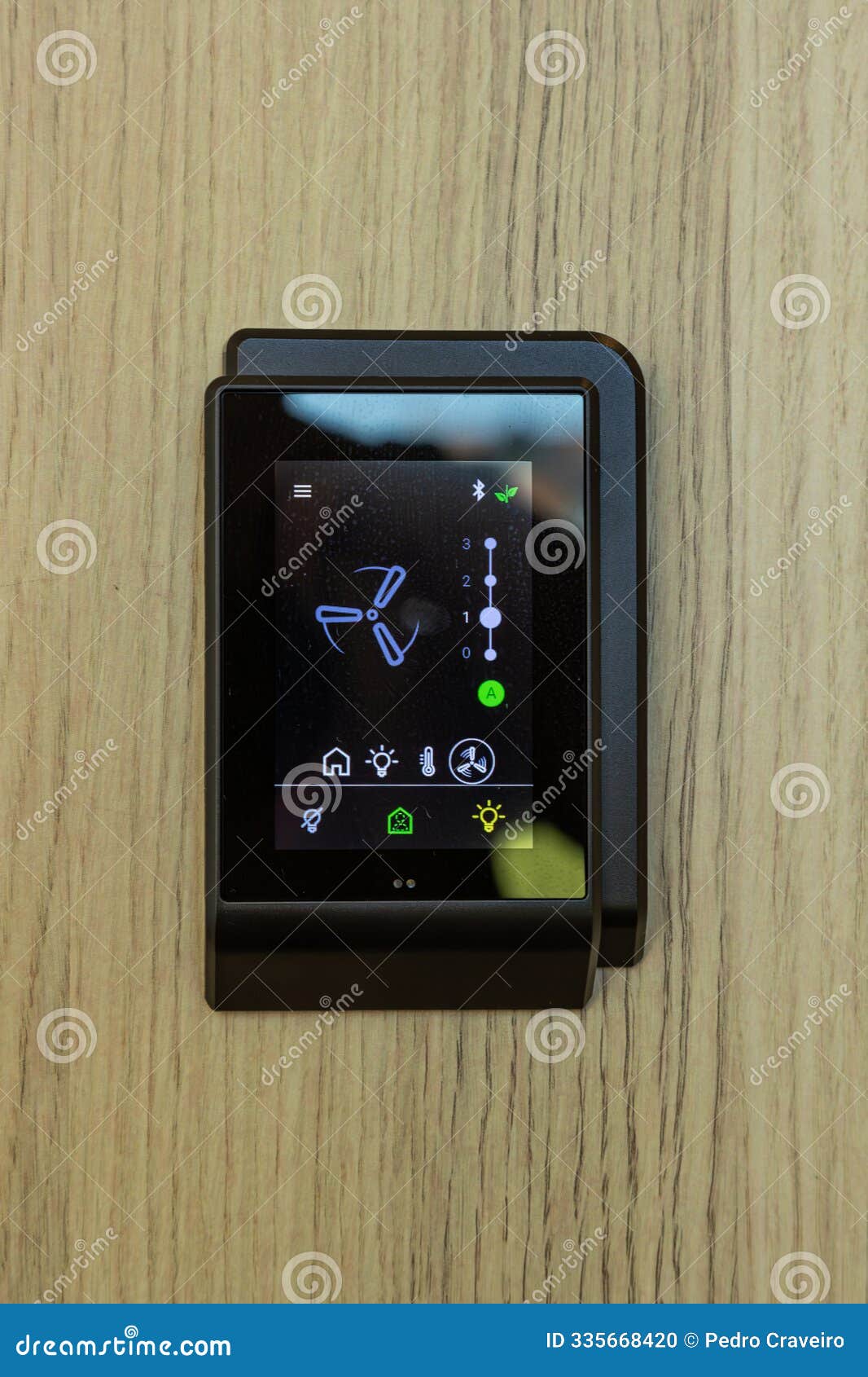 Modern Smart Thermostat with a Touch Screen Interface Stock Photo ...