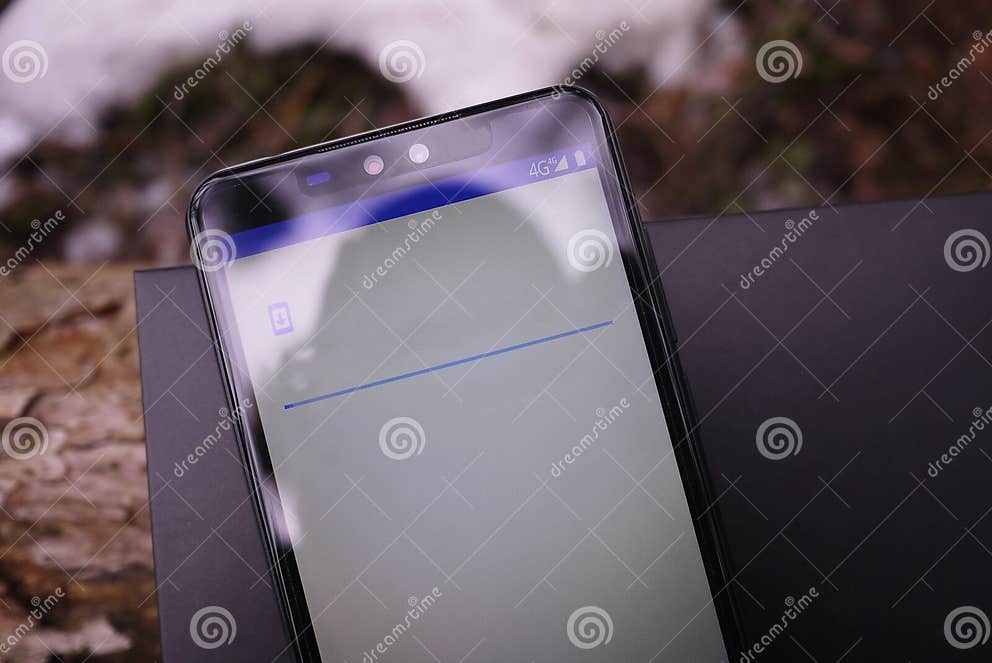 Modern Smartphone Based on the Android Operating System. Stock Image ...