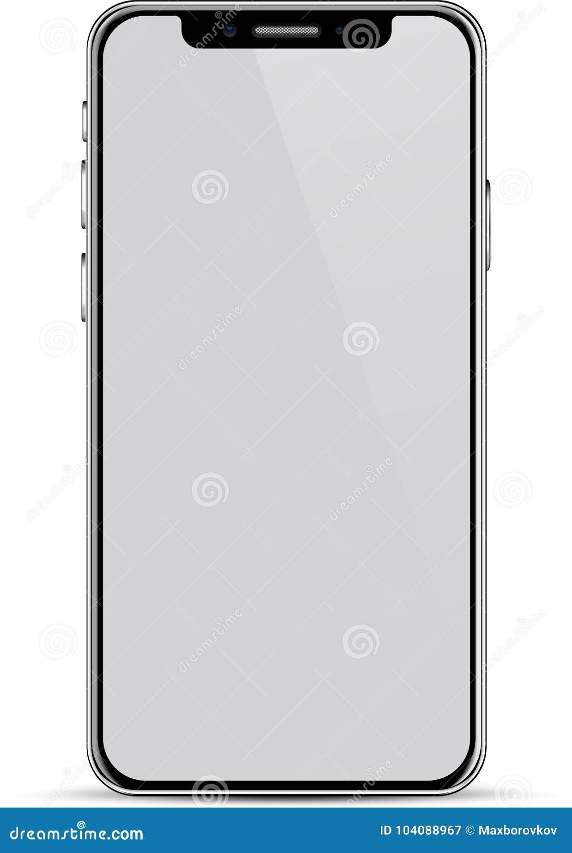 Modern Smartphone Basic Template. Stock Vector - Illustration of trend ...