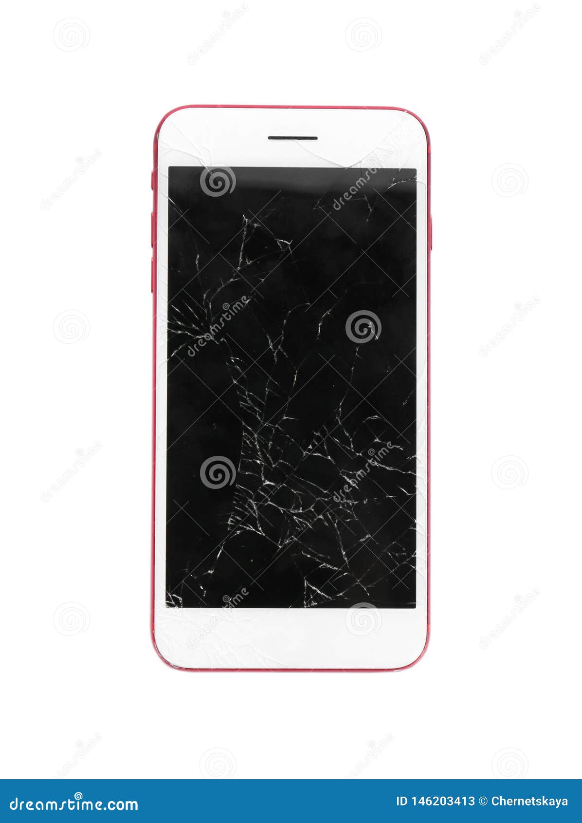 Modern Smartphone with Broken Display. Device Repair Service Stock ...