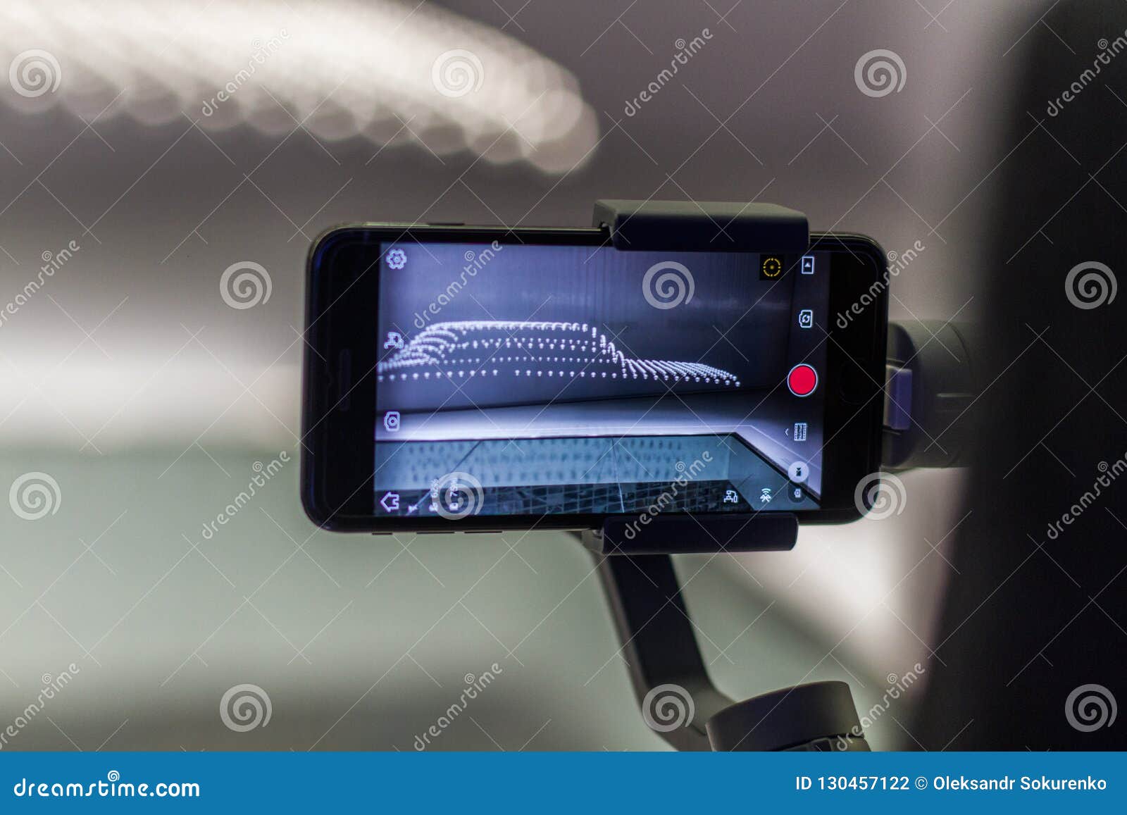 Modern Smartphone Camera Shooting on Stabilization Stock Photo - Image ...