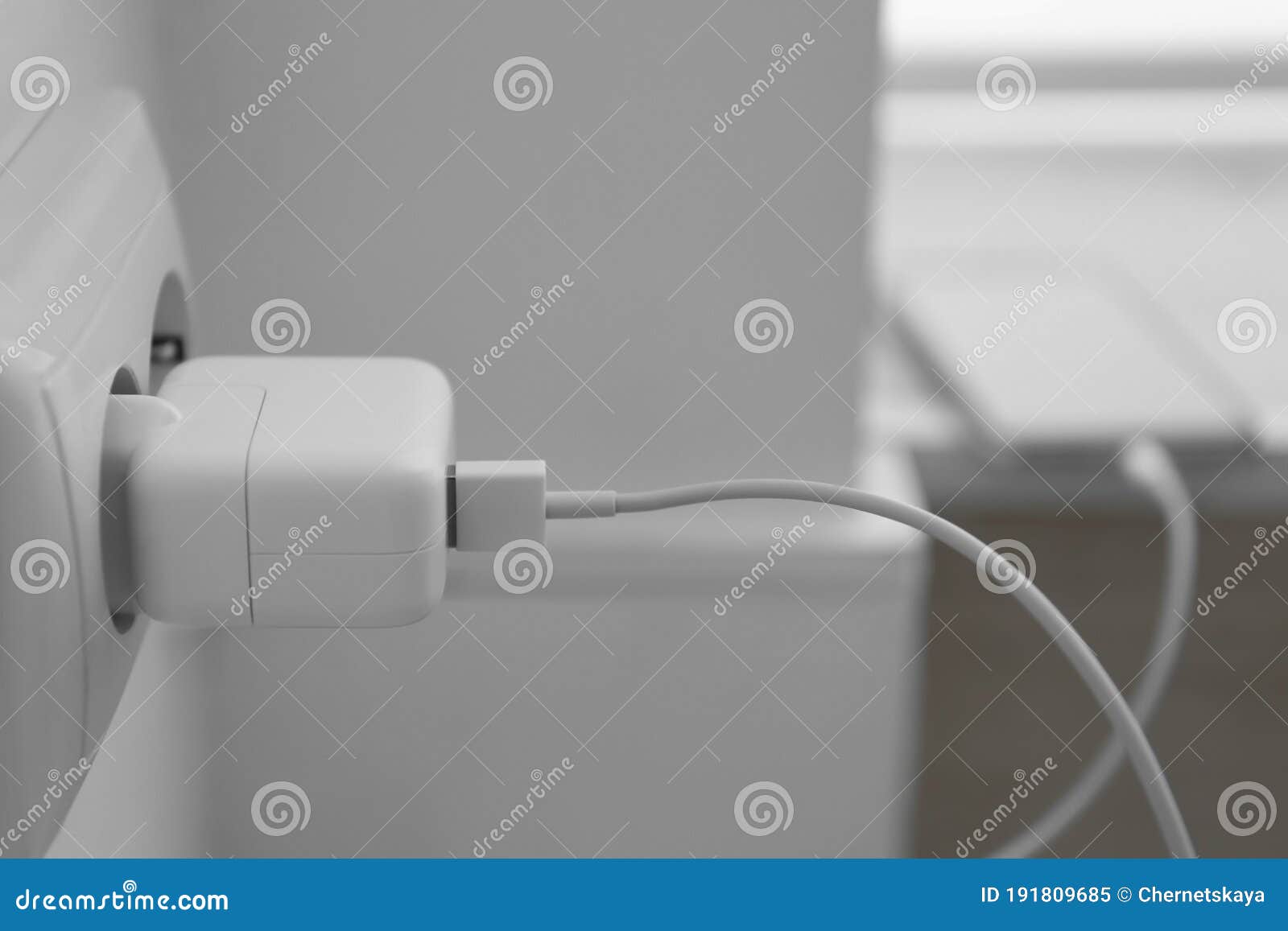Modern Smartphone Charging from Electric Socket Stock Image - Image of ...