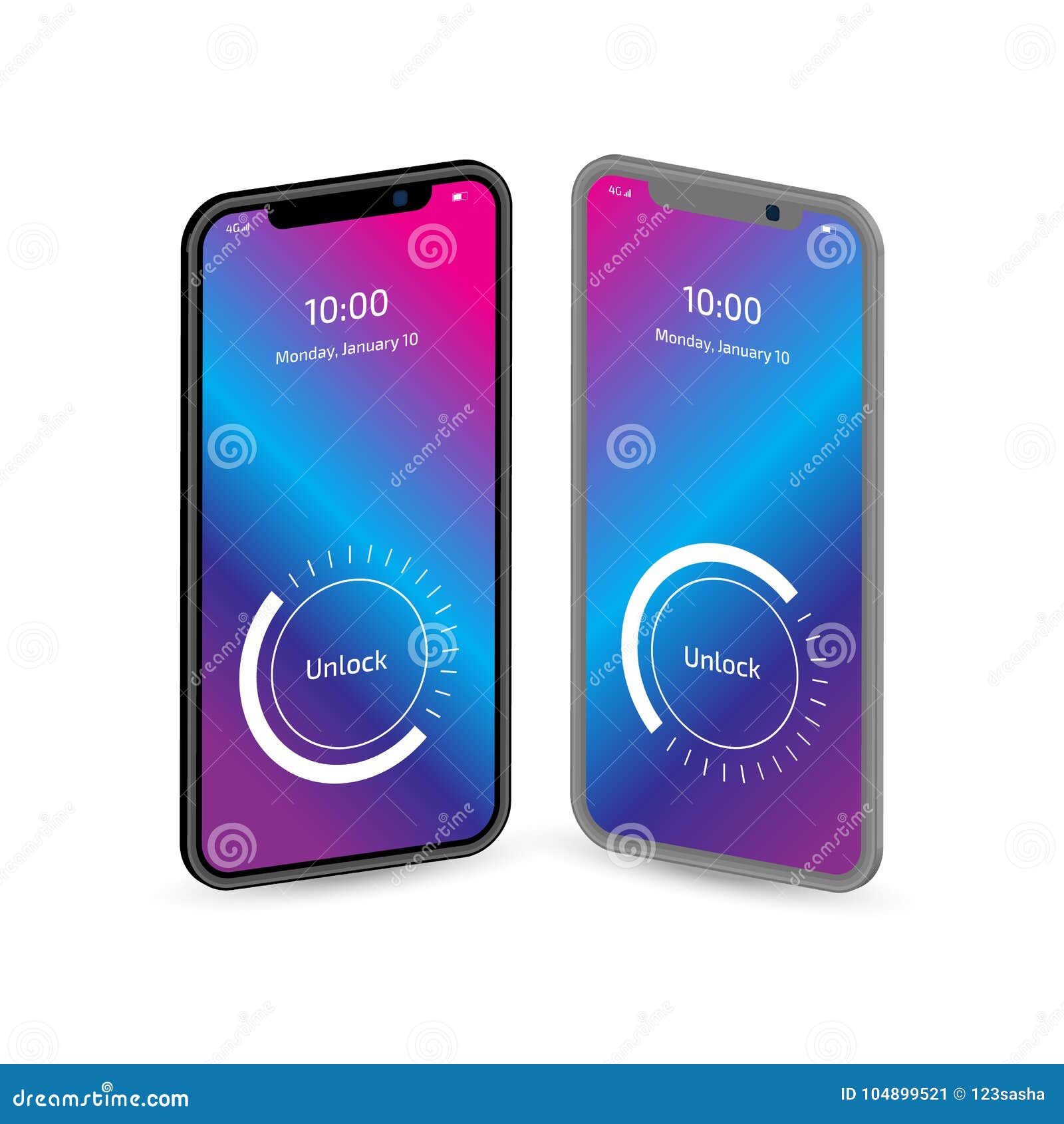 Modern Smartphone design stock vector. Illustration of shiny - 104899521