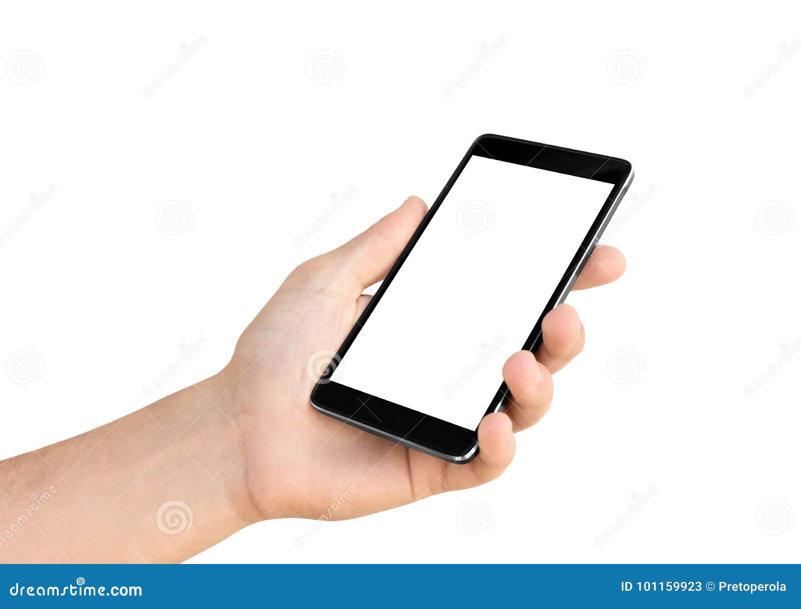 Modern Smartphone in Hand Isolated Stock Image - Image of modern, media ...