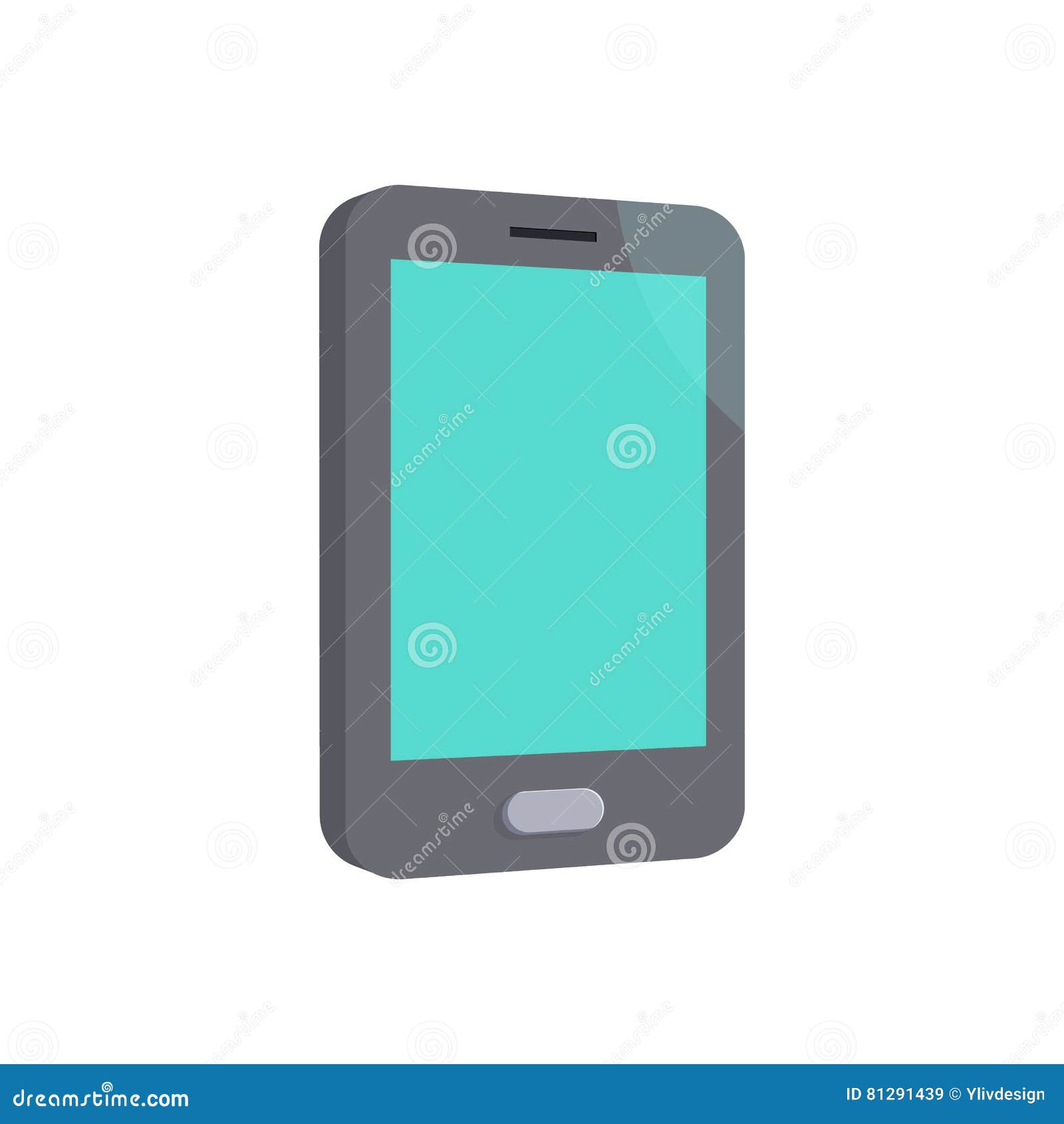 Modern Smartphone Icon, Cartoon Style Stock Vector - Illustration of ...