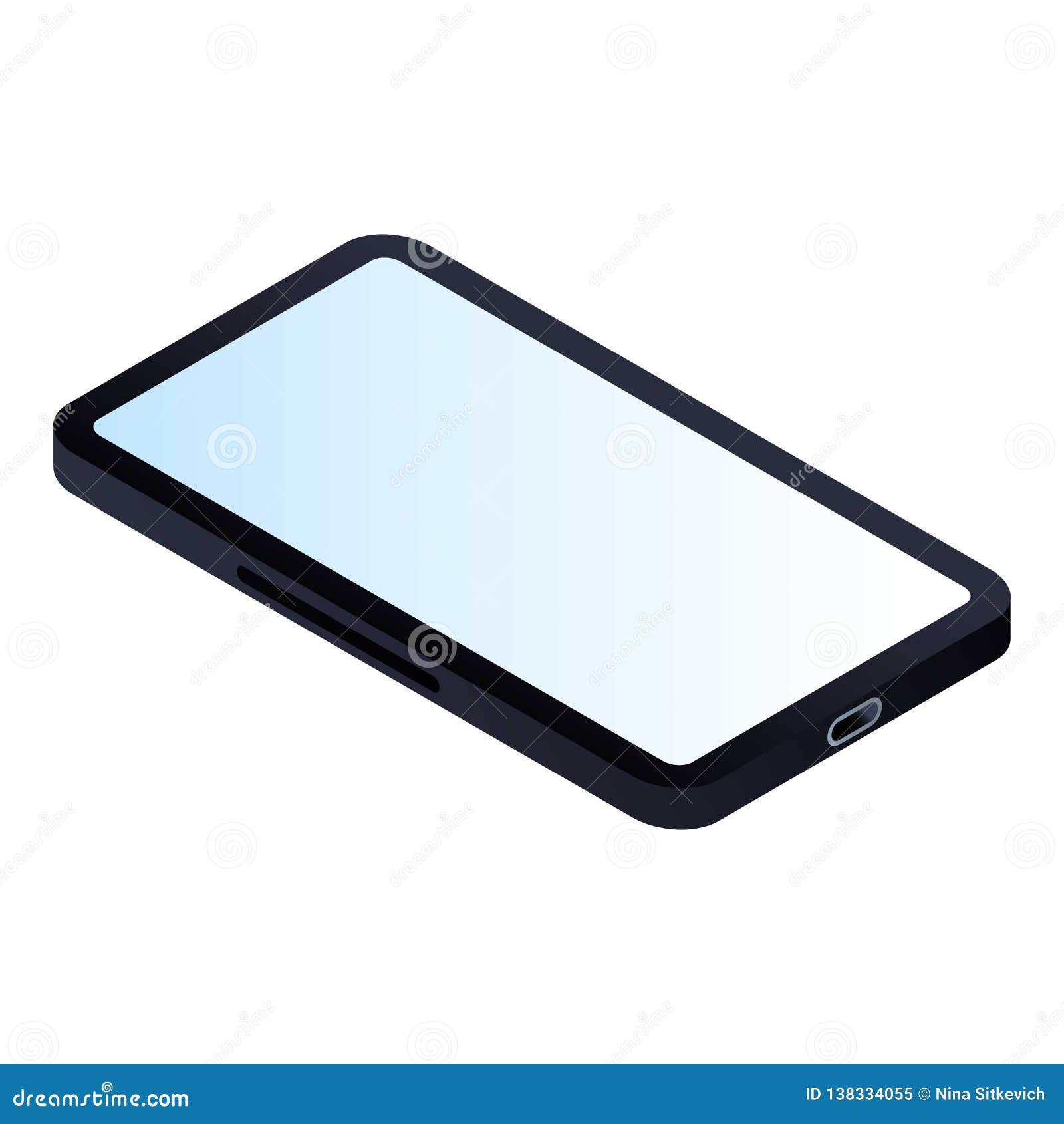 Modern Smartphone Icon, Isometric Style Stock Vector - Illustration of ...