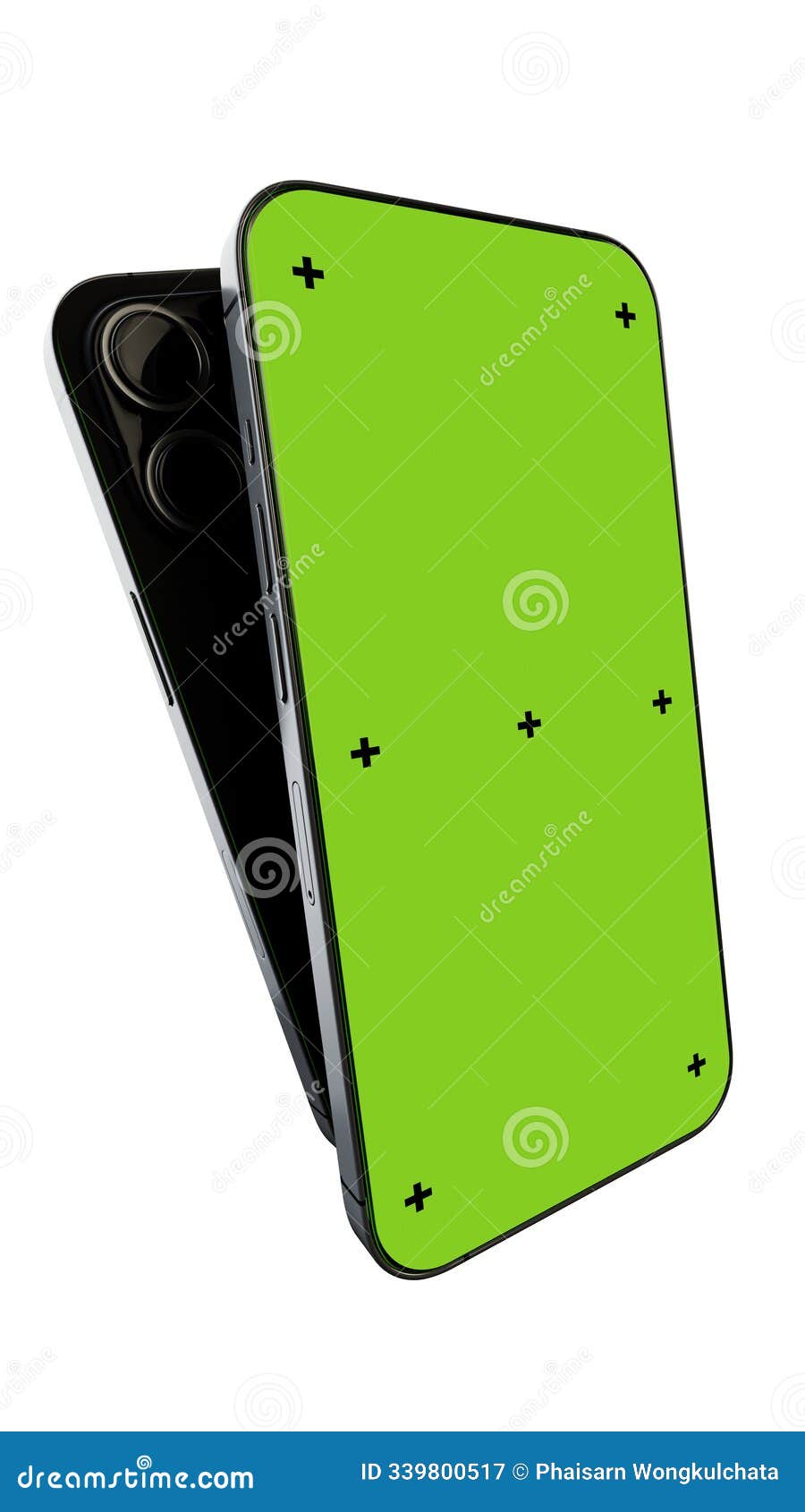 Modern Smartphone Mockup with Green Screen Great for App Design ...