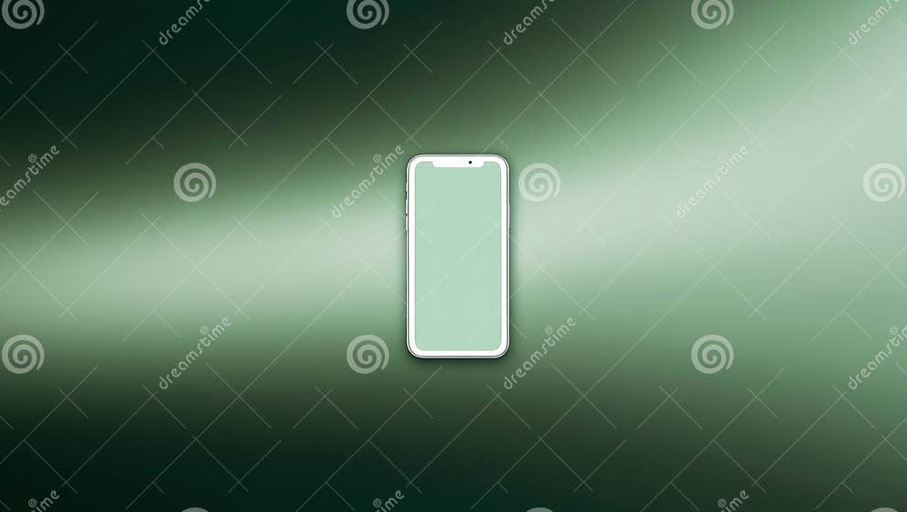 Modern Smartphone on a Smooth Green Gradient Background Showcasing ...