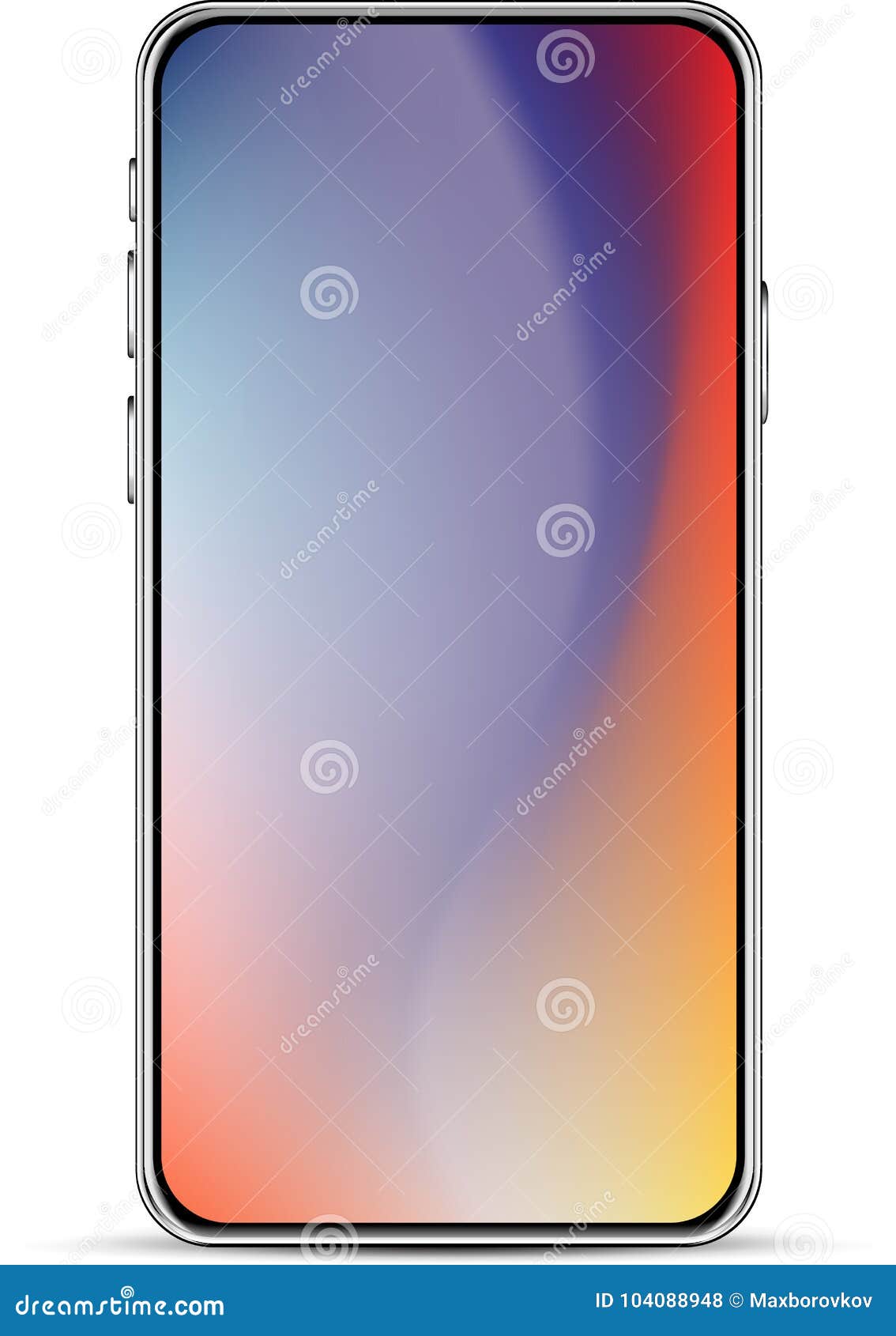 Modern Smartphone Template. Stock Vector - Illustration of single ...