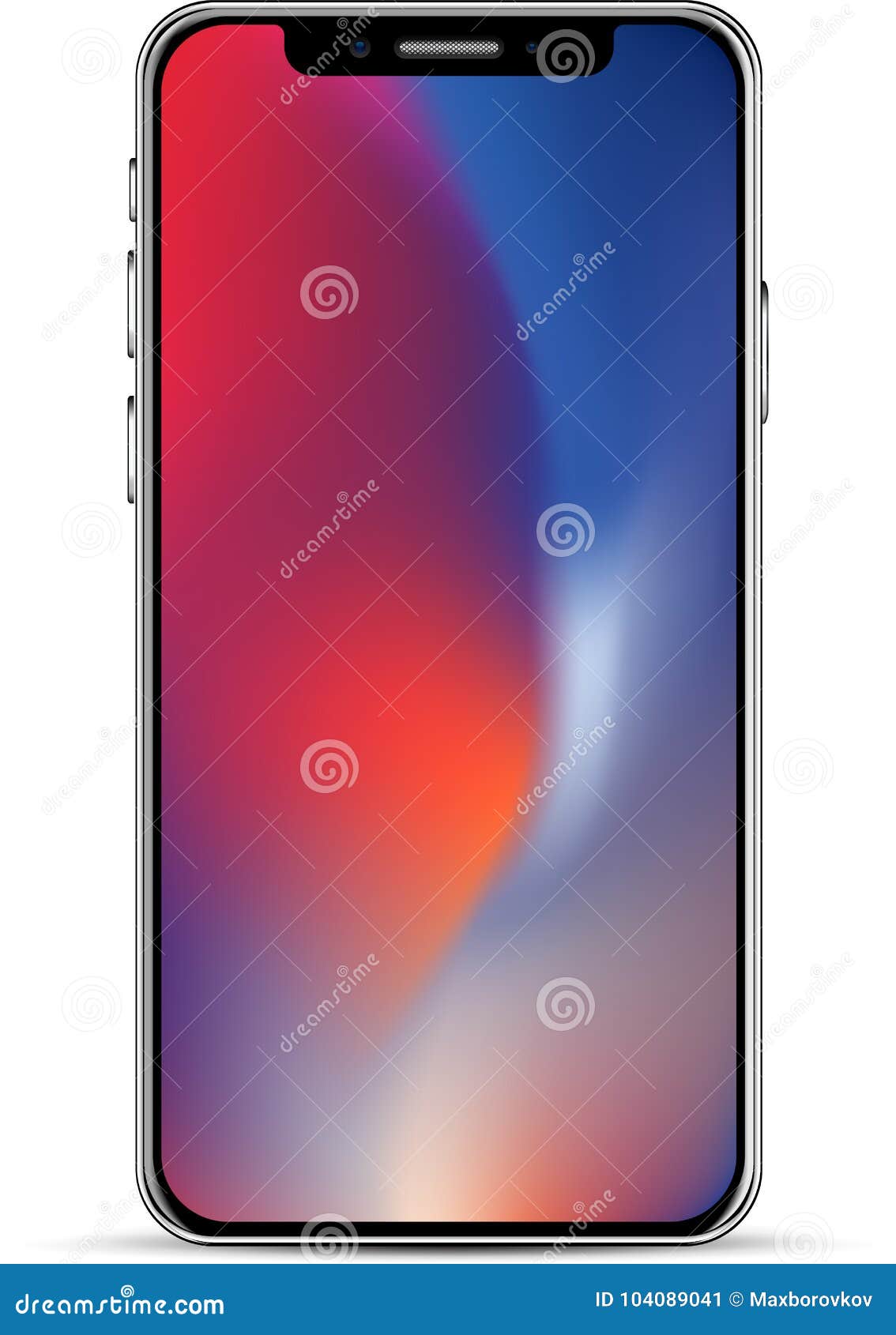 Modern Smartphone Template. Stock Vector - Illustration of lilac ...