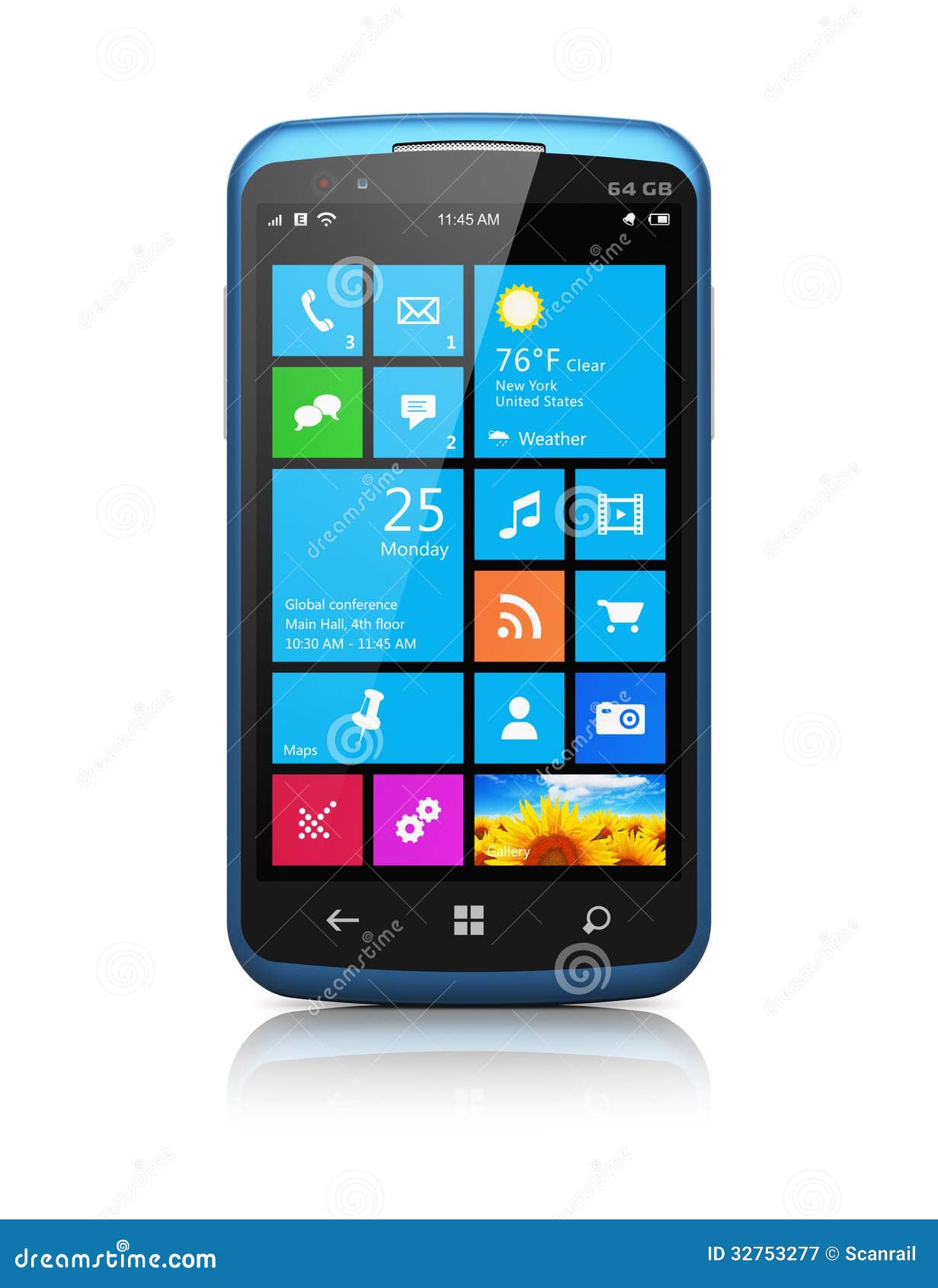 Modern Smartphone with Touchscreen Interface Stock Illustration ... Modern Smartphone with Touchscreen Interface Stock Illustration ...