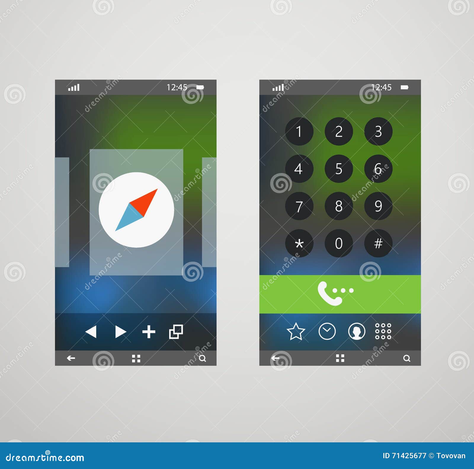 Modern Smartphones with Different Application Stock Vector ...