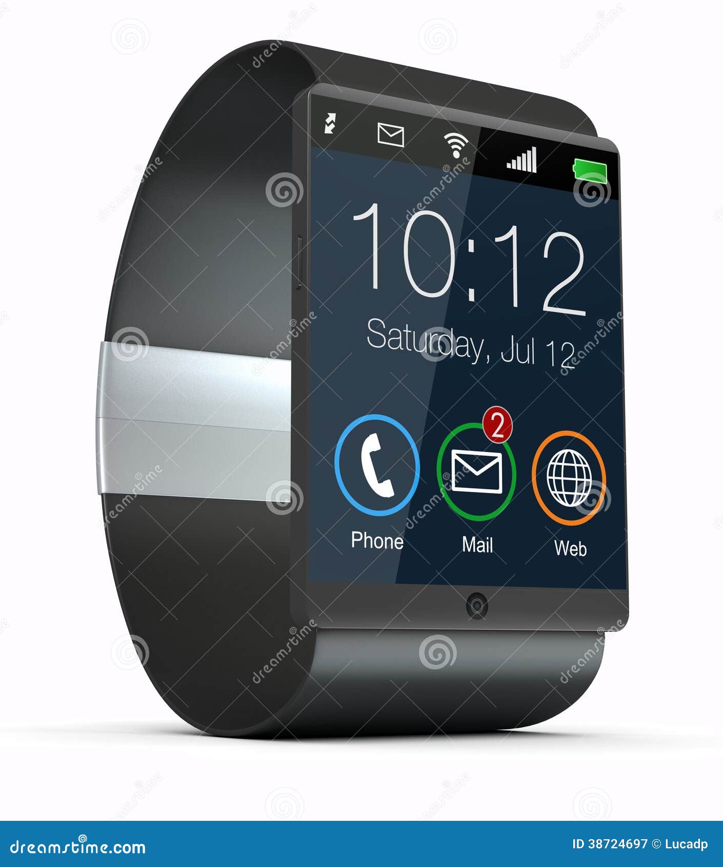 Modern smartwatch stock illustration. Illustration of device - 38724697