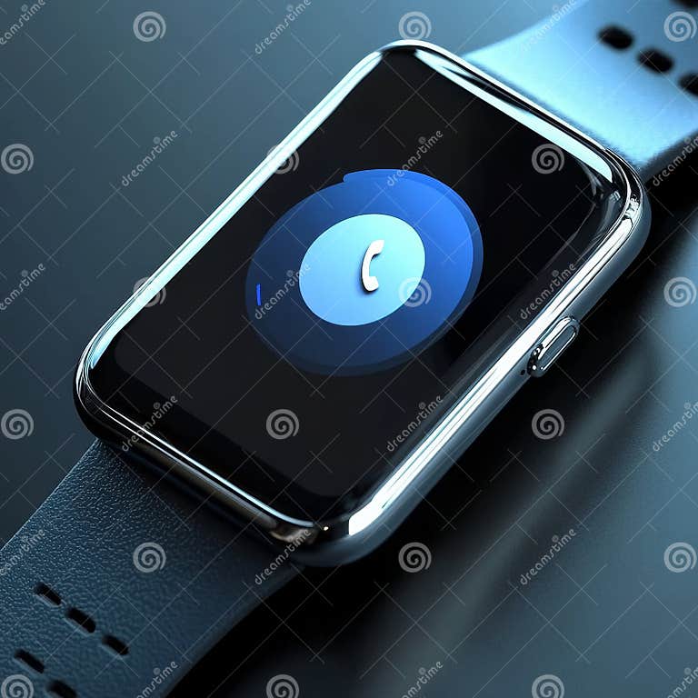 Modern Smartwatch with Sleek Design and Interactive Display Stock Image ...