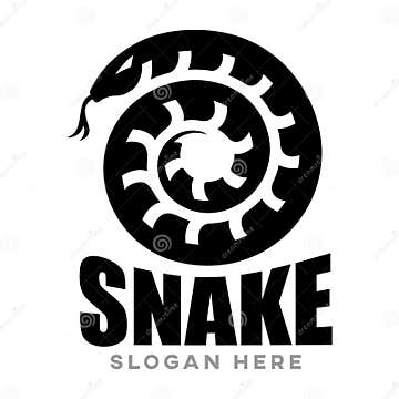Modern snake logo. stock illustration. Illustration of spiral - 355059829
