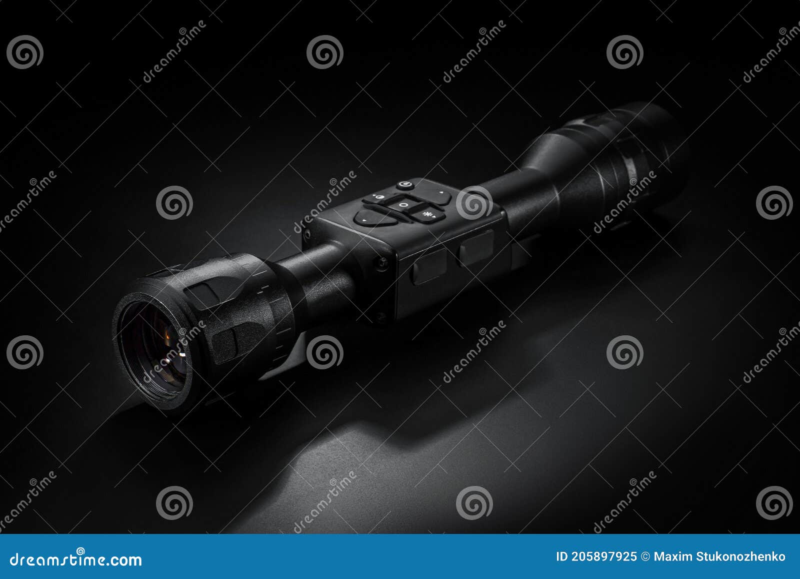Modern Sniper Scope on a Dark Back. Optical Device for Aiming and ...