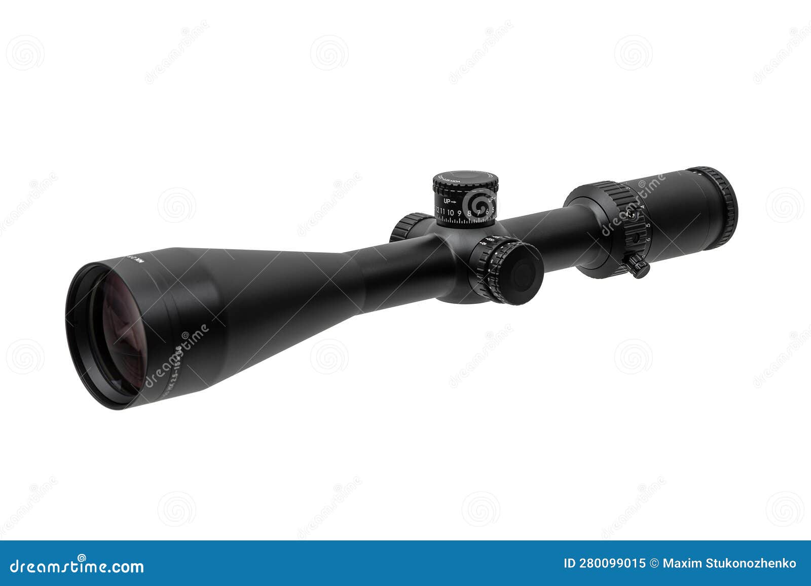 Modern Sniper Scope on a White Back. Optical Device for Aiming and ...