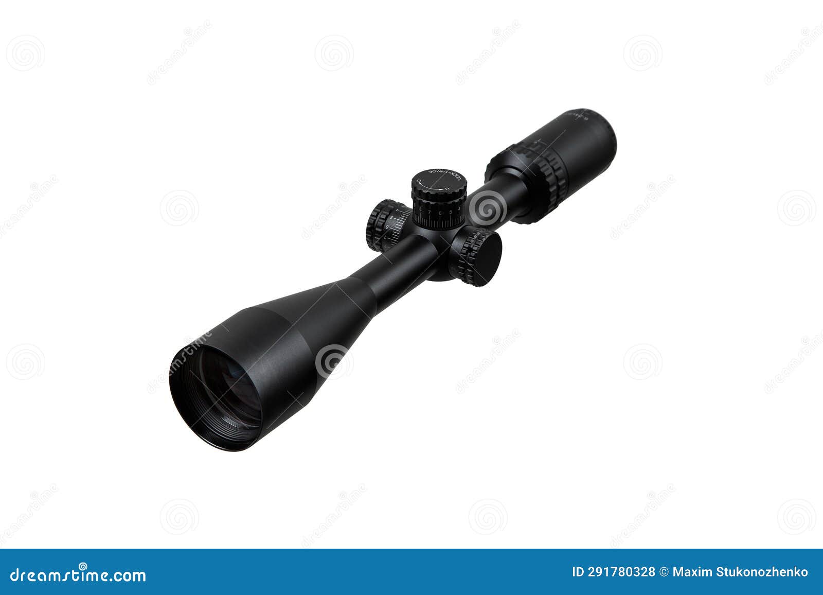 Modern Sniper Scope on a White Back. Optical Device for Aiming and ...