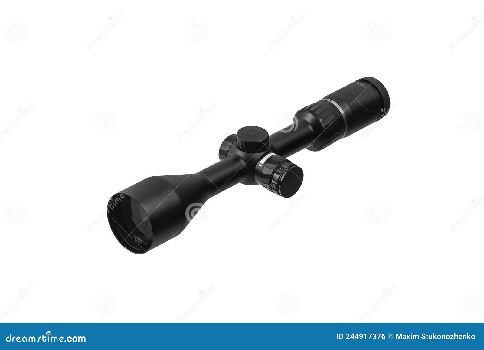 Modern Sniper Scope on a White Back. Optical Device for Aiming and ...