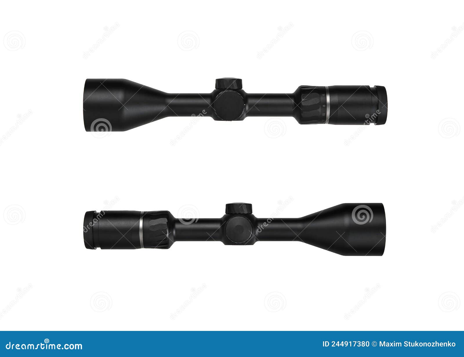 Modern Sniper Scope on a White Back. Optical Device for Aiming and ...