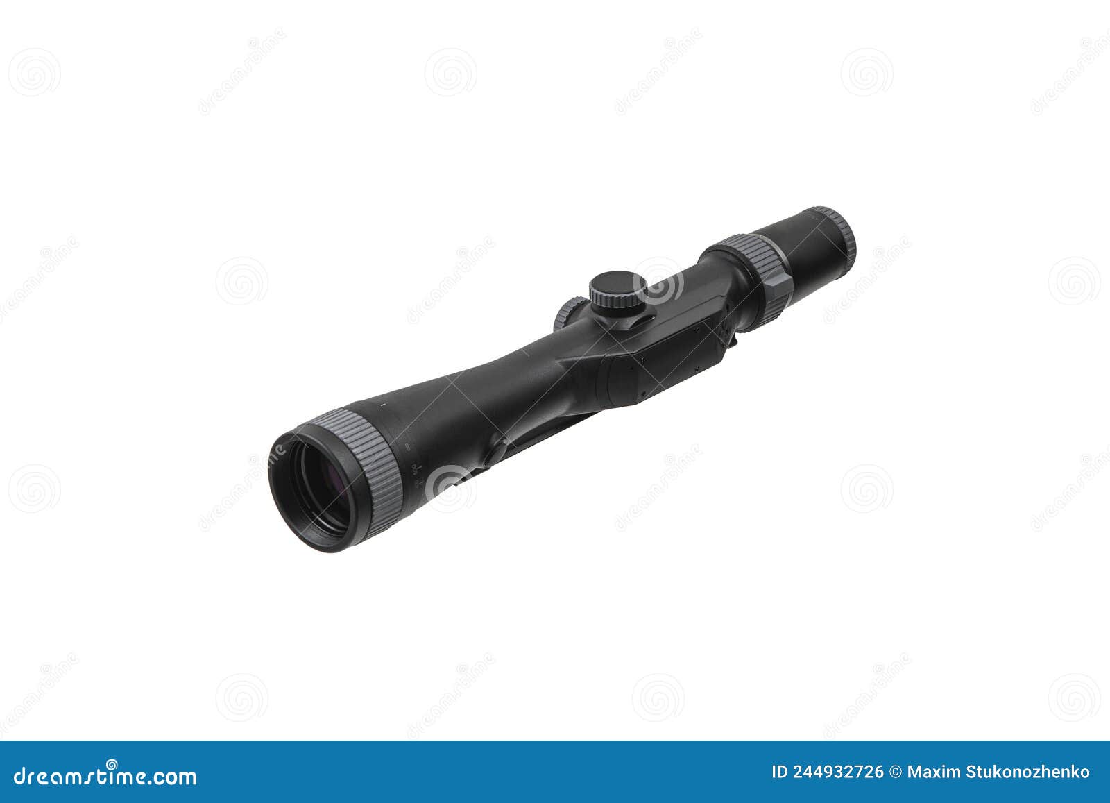 Modern Sniper Scope on a White Back. Optical Device for Aiming and ...