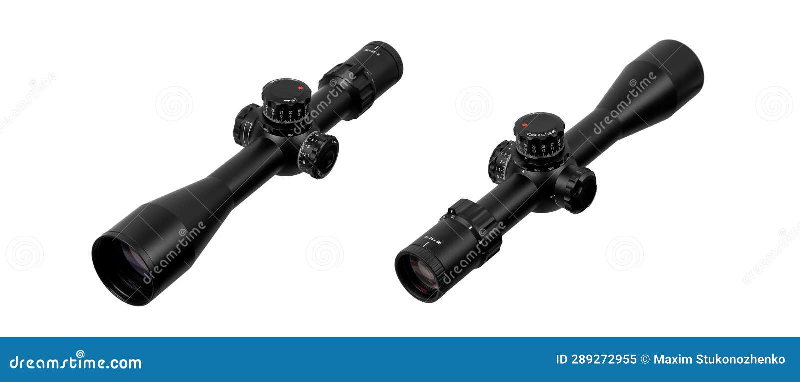 Modern Sniper Scope on a White Back. Optical Device for Aiming and ...