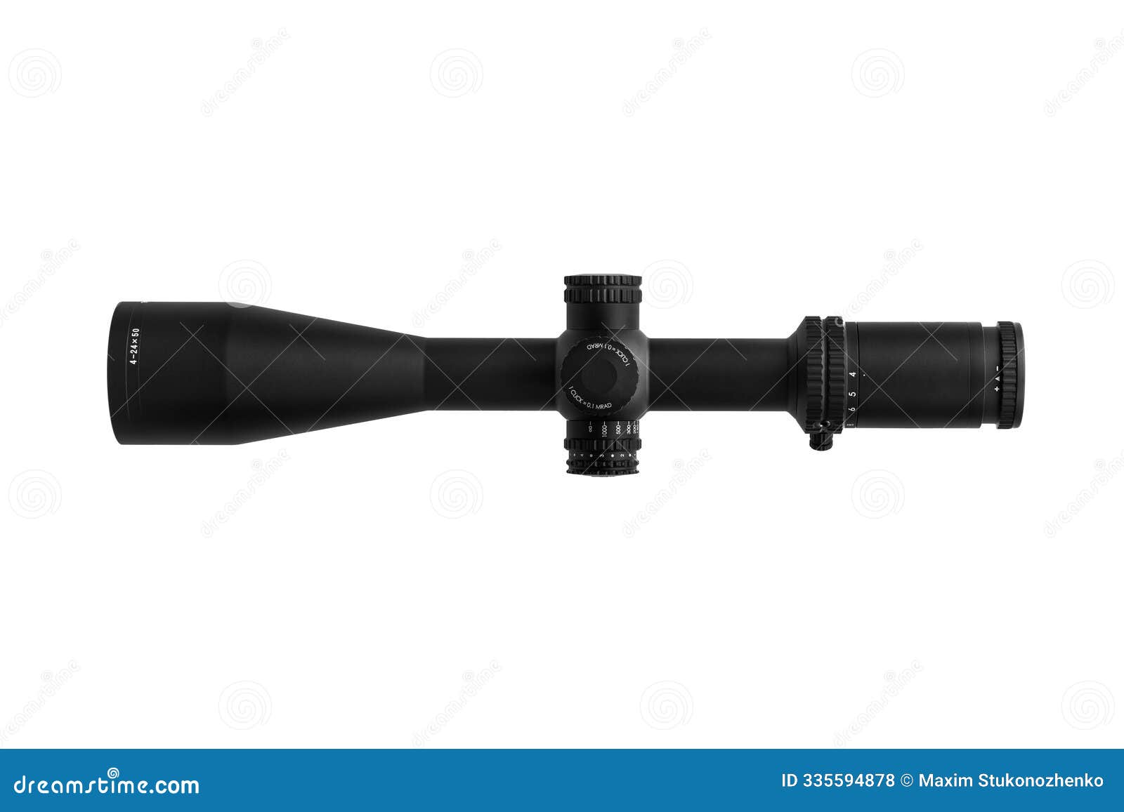 Modern Sniper Scope on a White Back. Optical Device for Aiming and ...