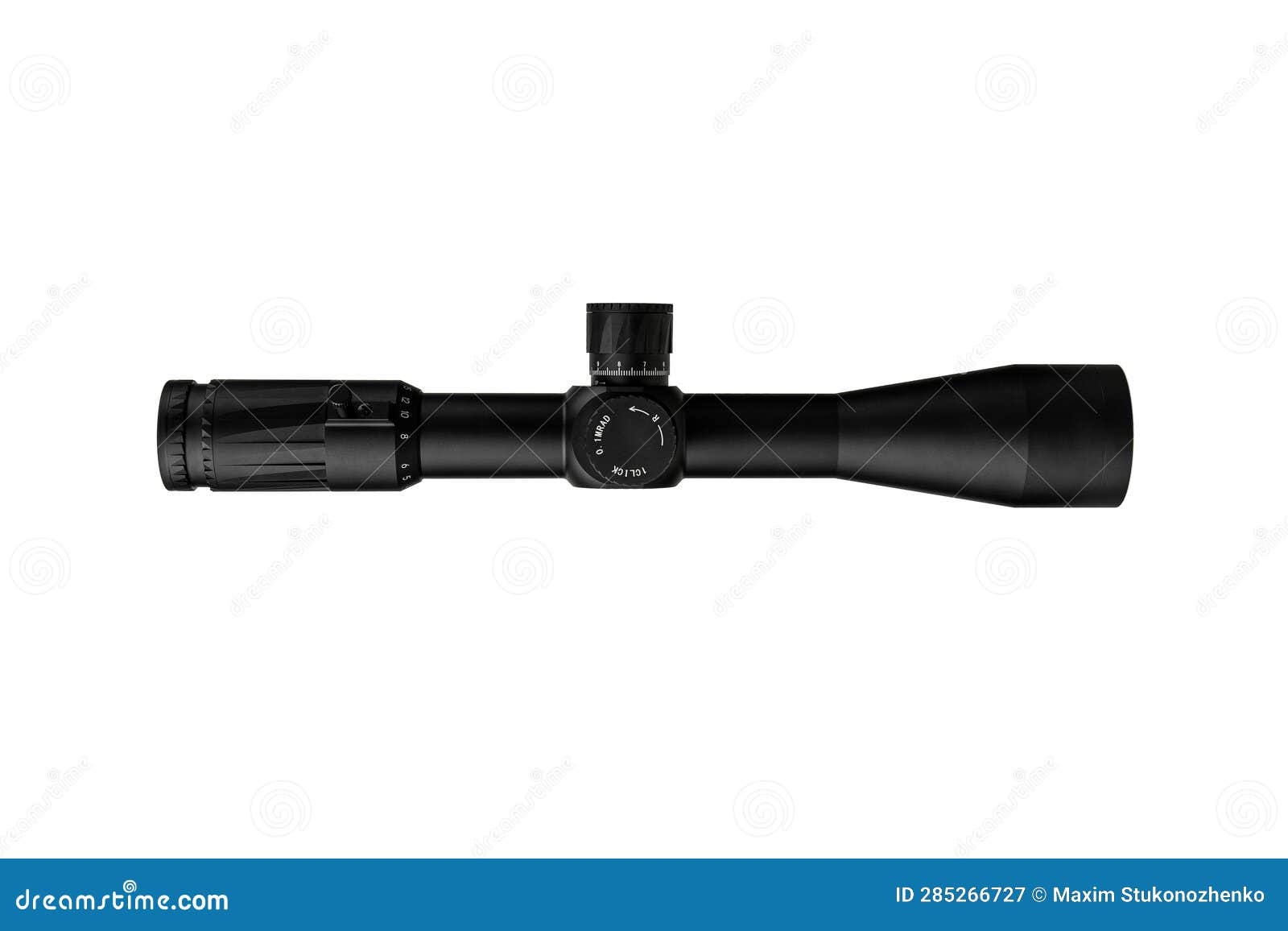 Modern Sniper Scope on a White Background. Optical Device for Aiming ...