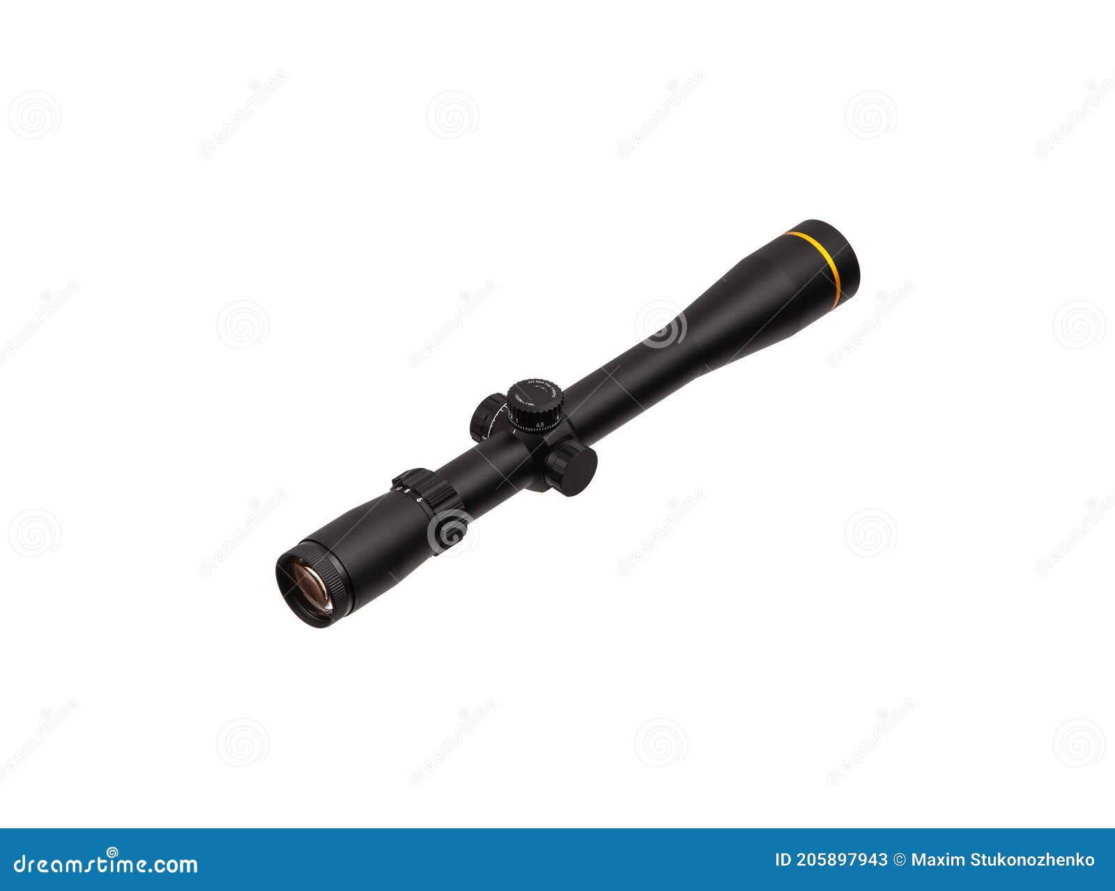 Modern Sniper Scope on a White Back. Optical Device for Aiming and ...