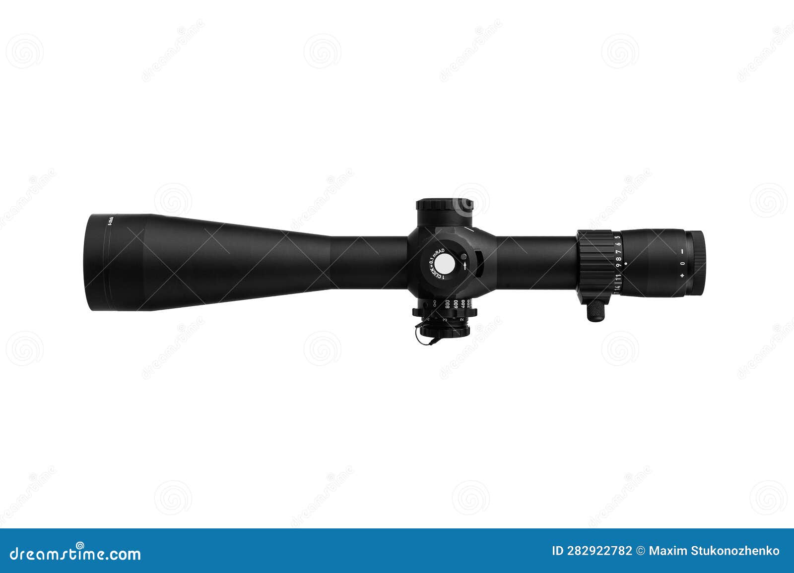 Modern Sniper Scope on a White Back. Optical Device for Aiming and ...