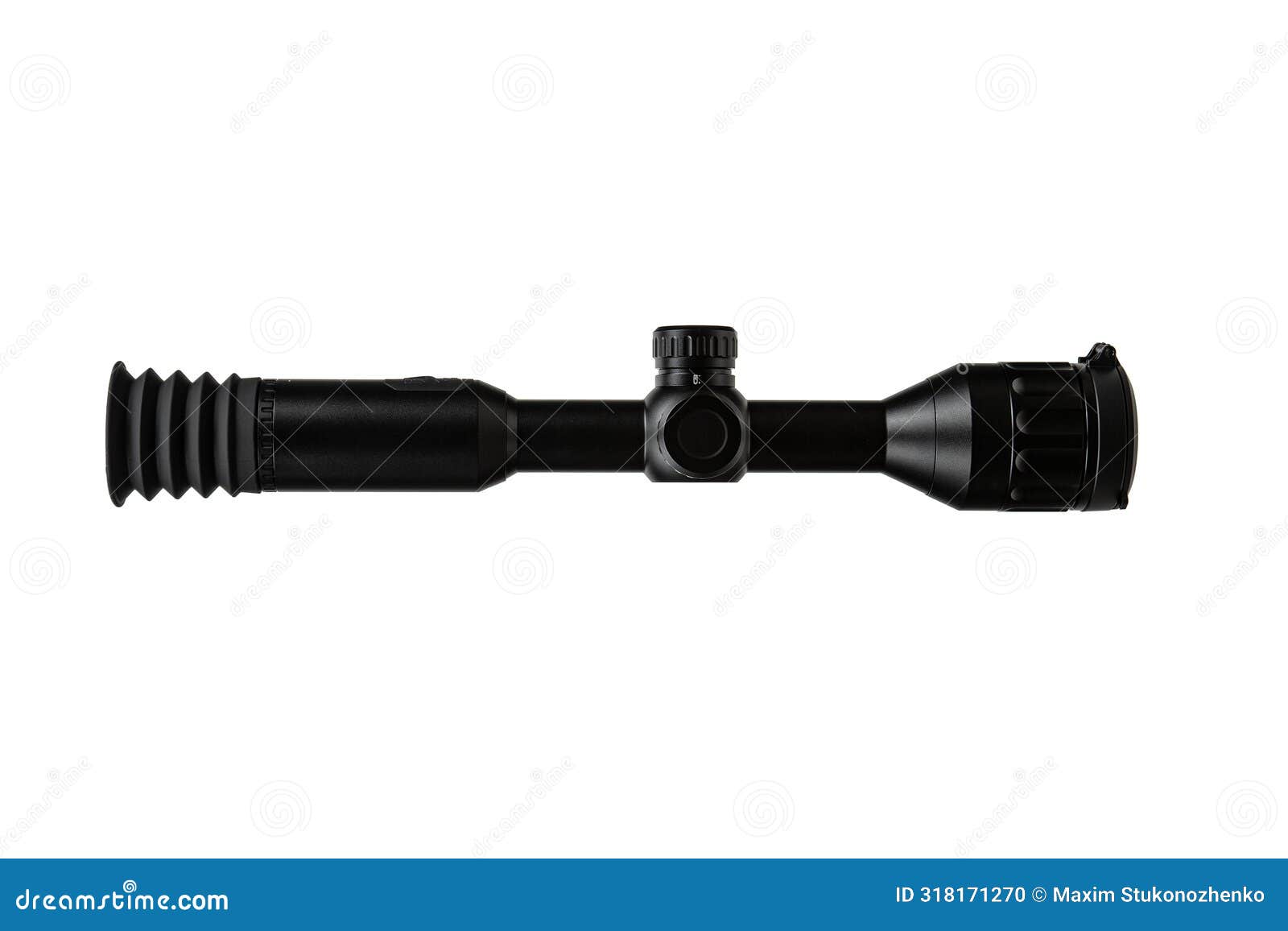 Modern Sniper Scope on a White Background. Optical Device for Aiming ...