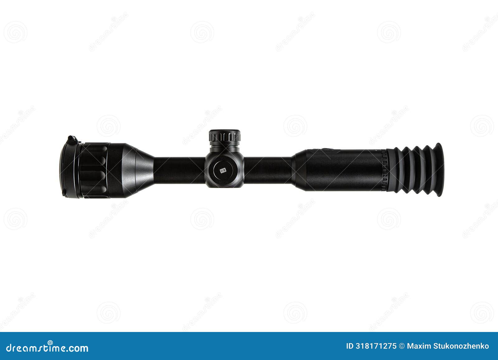 Modern Sniper Scope on a White Background. Optical Device for Aiming ...