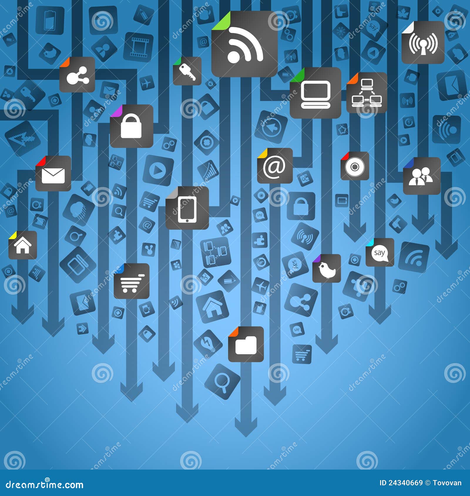 Modern Social Media Abstract Background Stock Vector - Illustration of ...