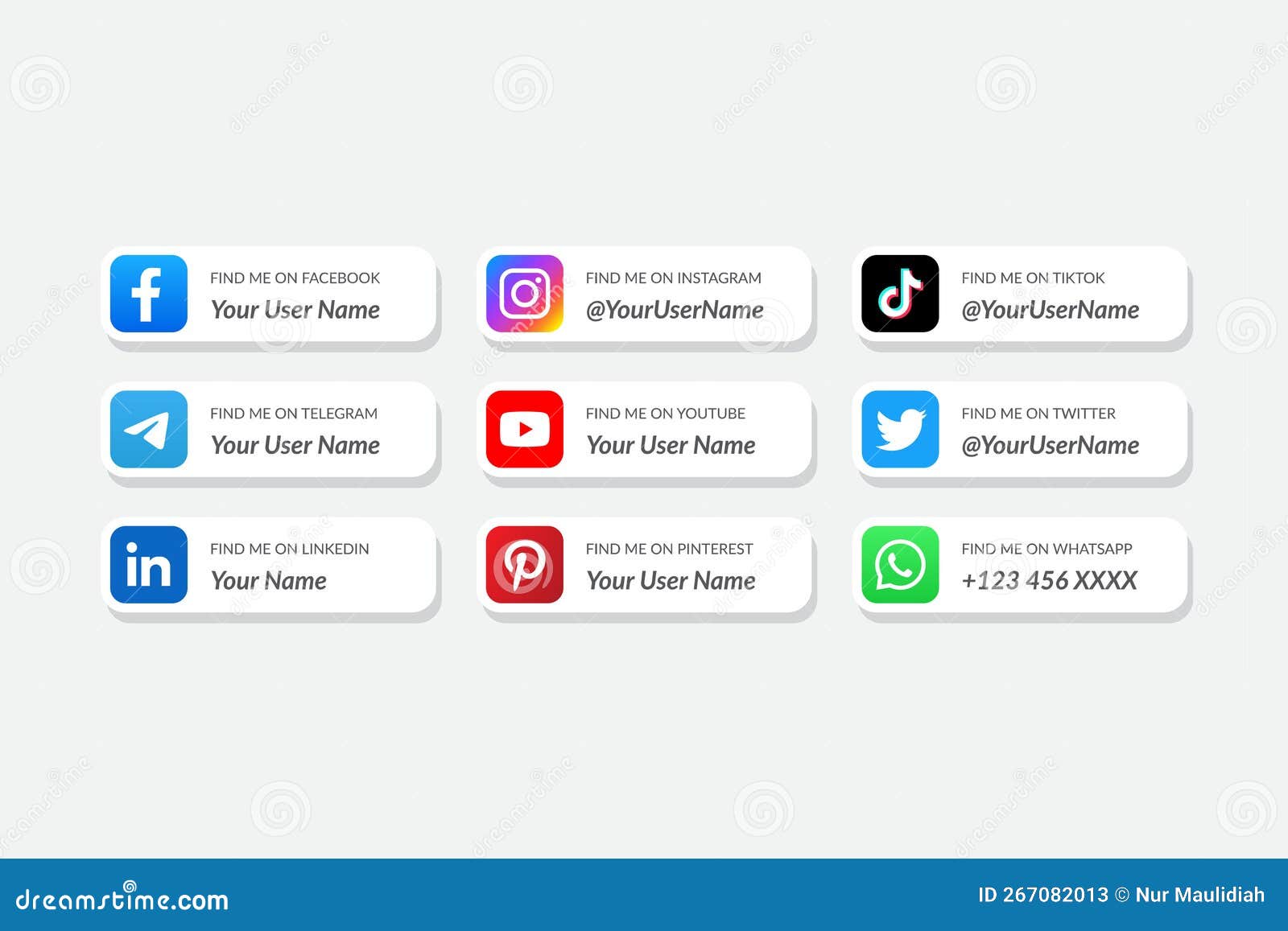 Modern Social Media Lower Third Icons Collection Template Editorial ... Modern Social Media Lower Third Icons Collection Template Editorial ...
