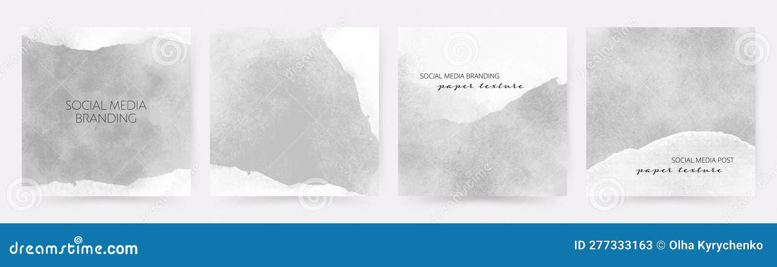 Modern Social Media Post Templates with Torn Paper Texture and Gray ... Modern Social Media Post Templates with Torn Paper Texture and Gray ...