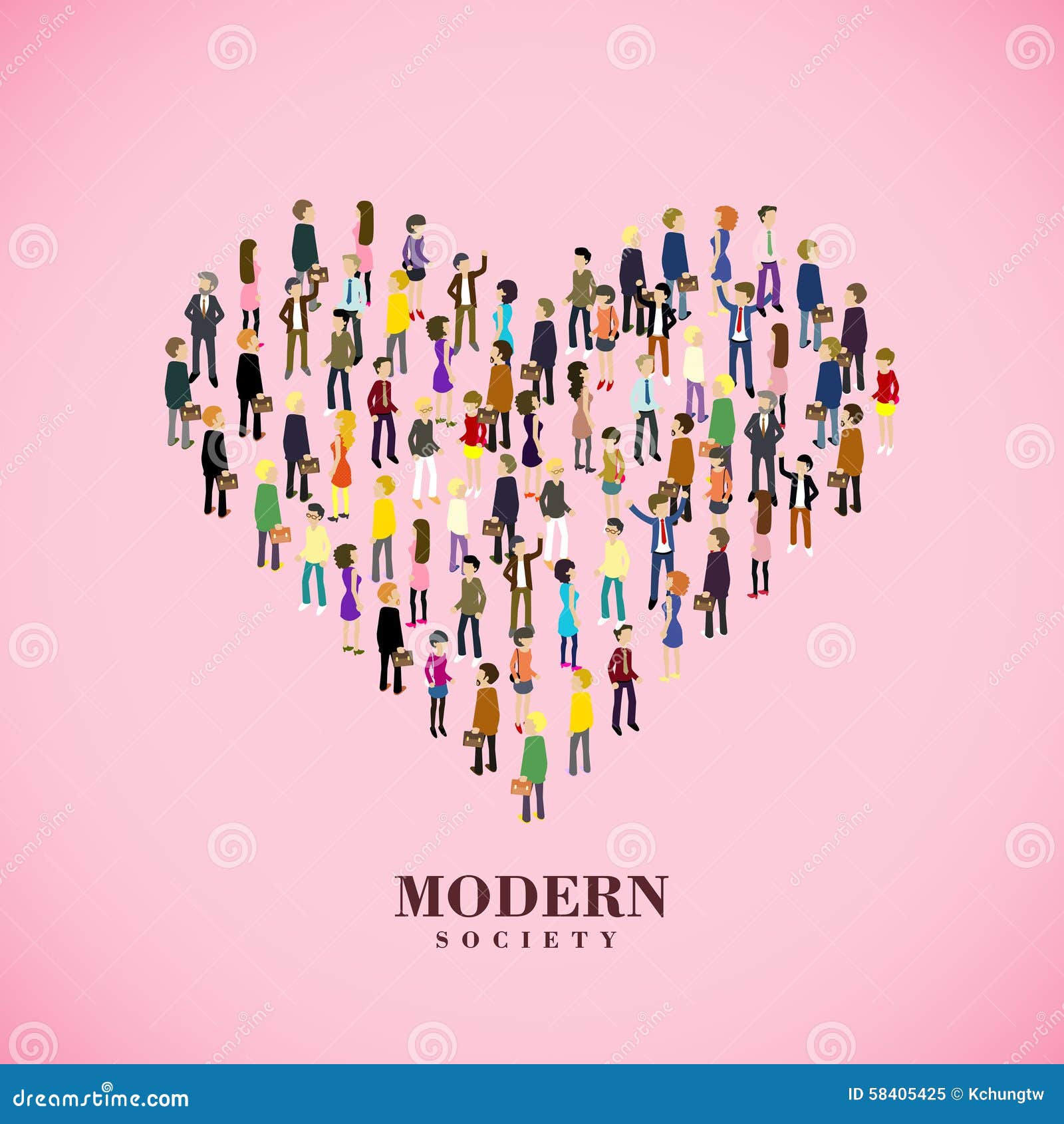 Modern society concept stock vector. Illustration of people - 58405425