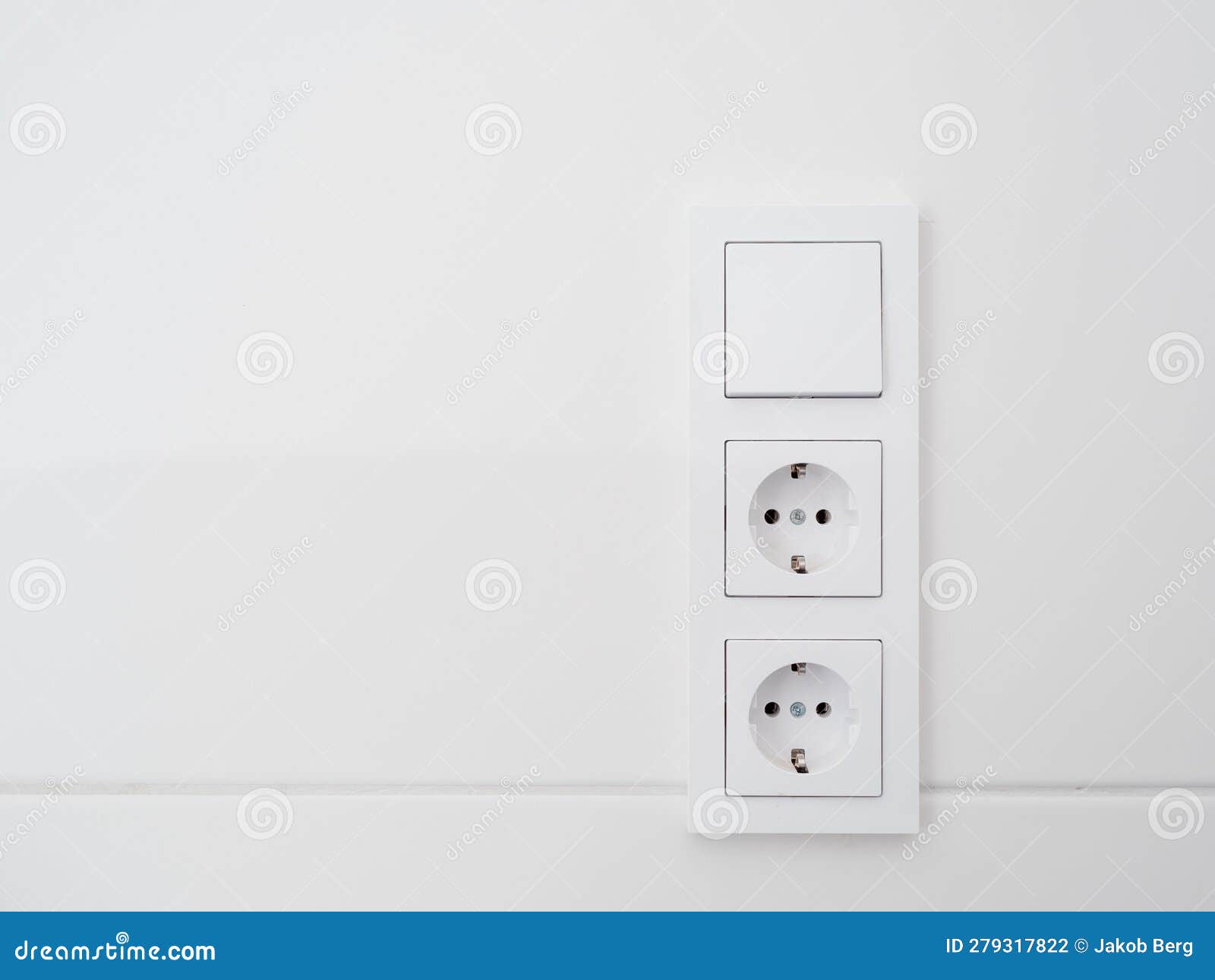 Modern Sockets in the Wall. Stock Photo - Image of electrical, plug ...