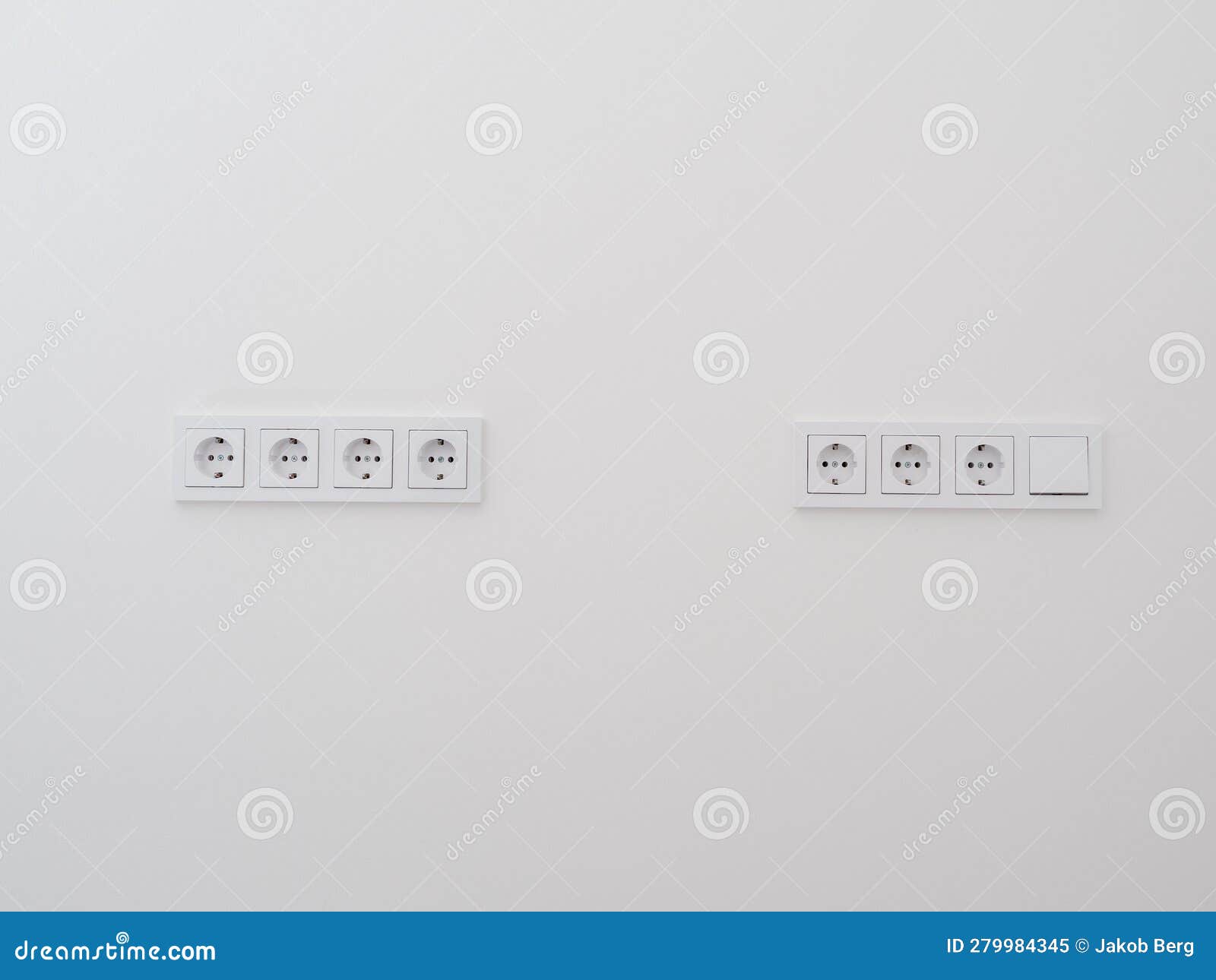 Modern Sockets in the Wall. Stock Image - Image of supply, outlet ...