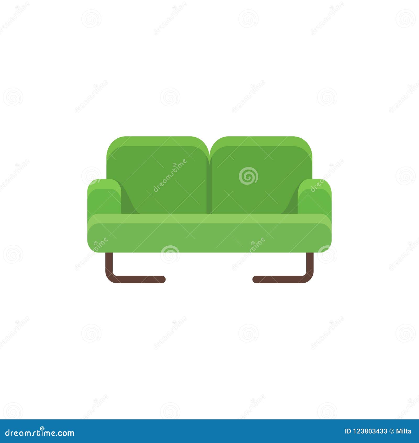 Modern Sofa. Double Settee. Vector Illustration Stock Vector ...