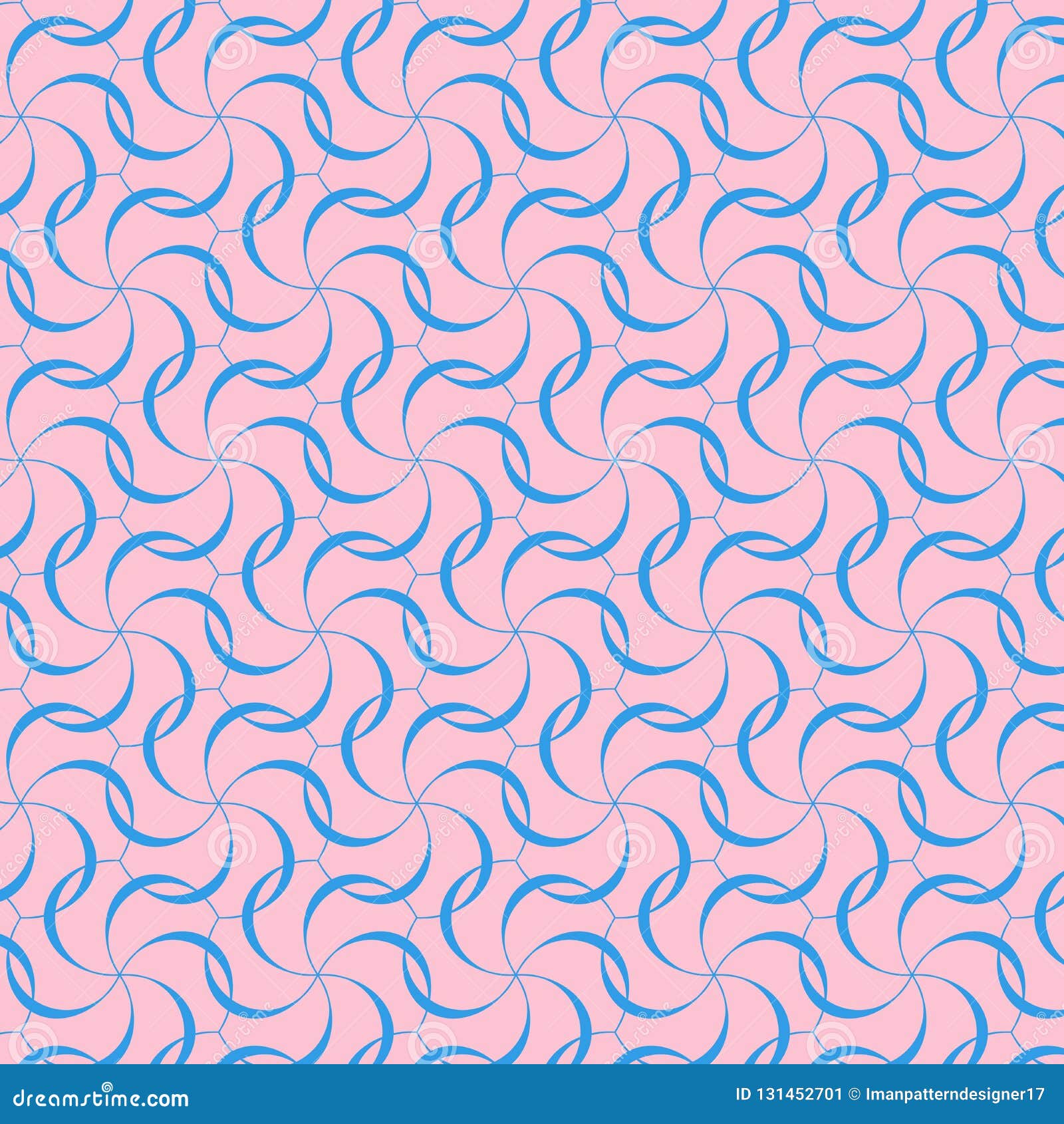 Modern Pink and Blue Seamless Geometric Pattern Stock Vector ...