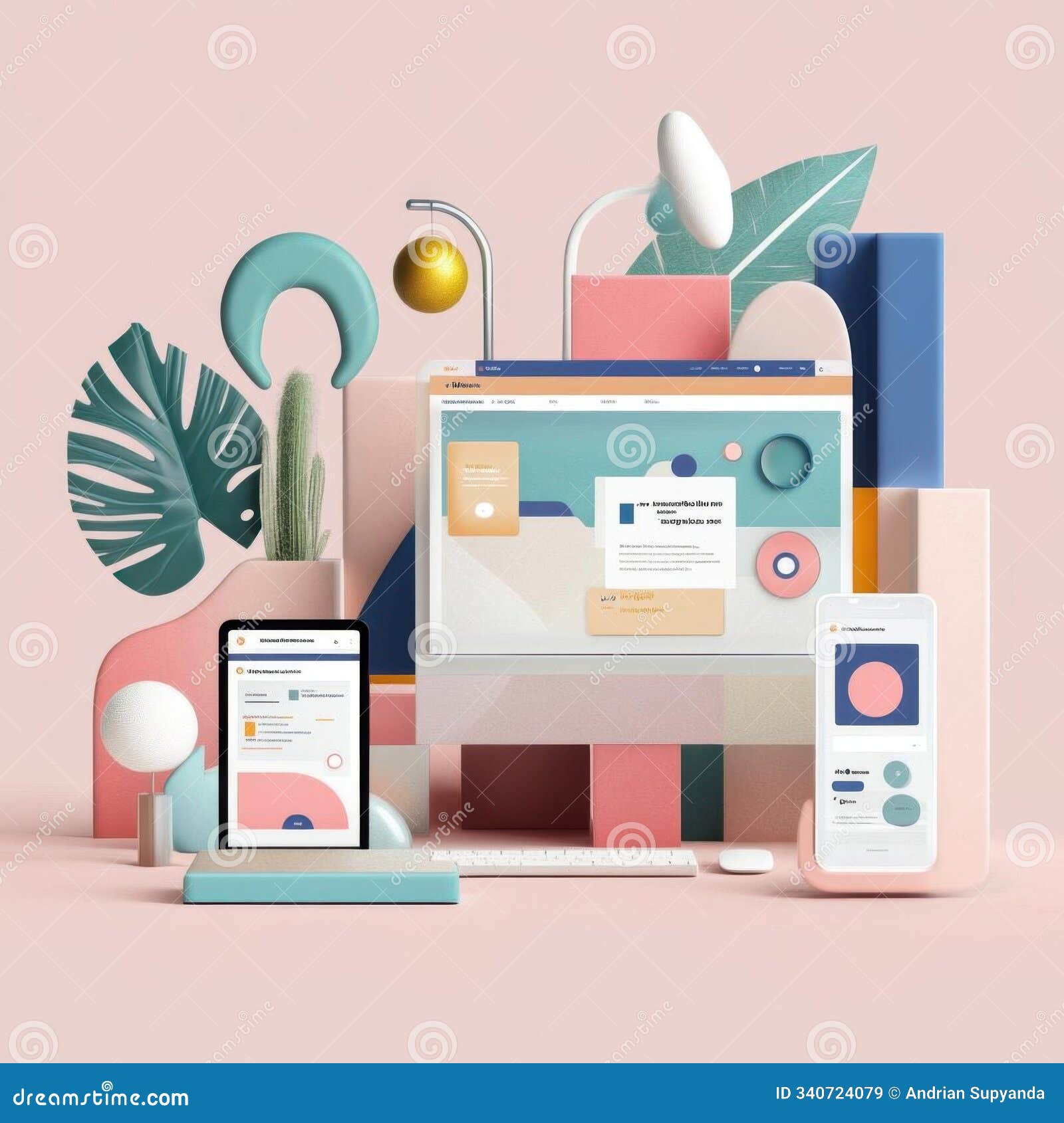 Modern Software Design, Desktop & Mobile App Interface Stock ...