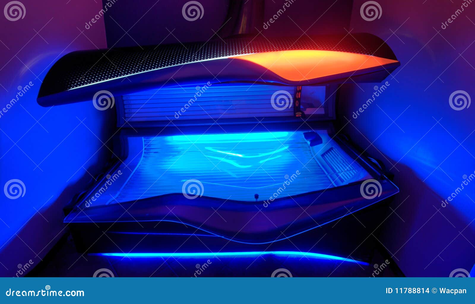 Modern solarium bed stock photo. Image of skin, equipment - 11788814