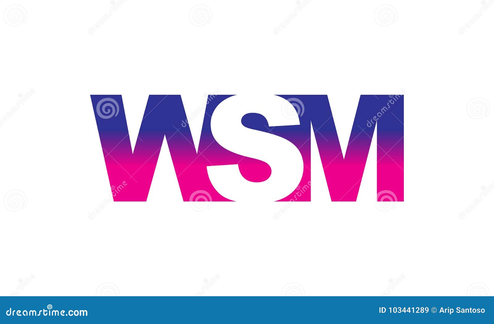 Modern Solution Letter WSM stock vector. Illustration of isolated ...